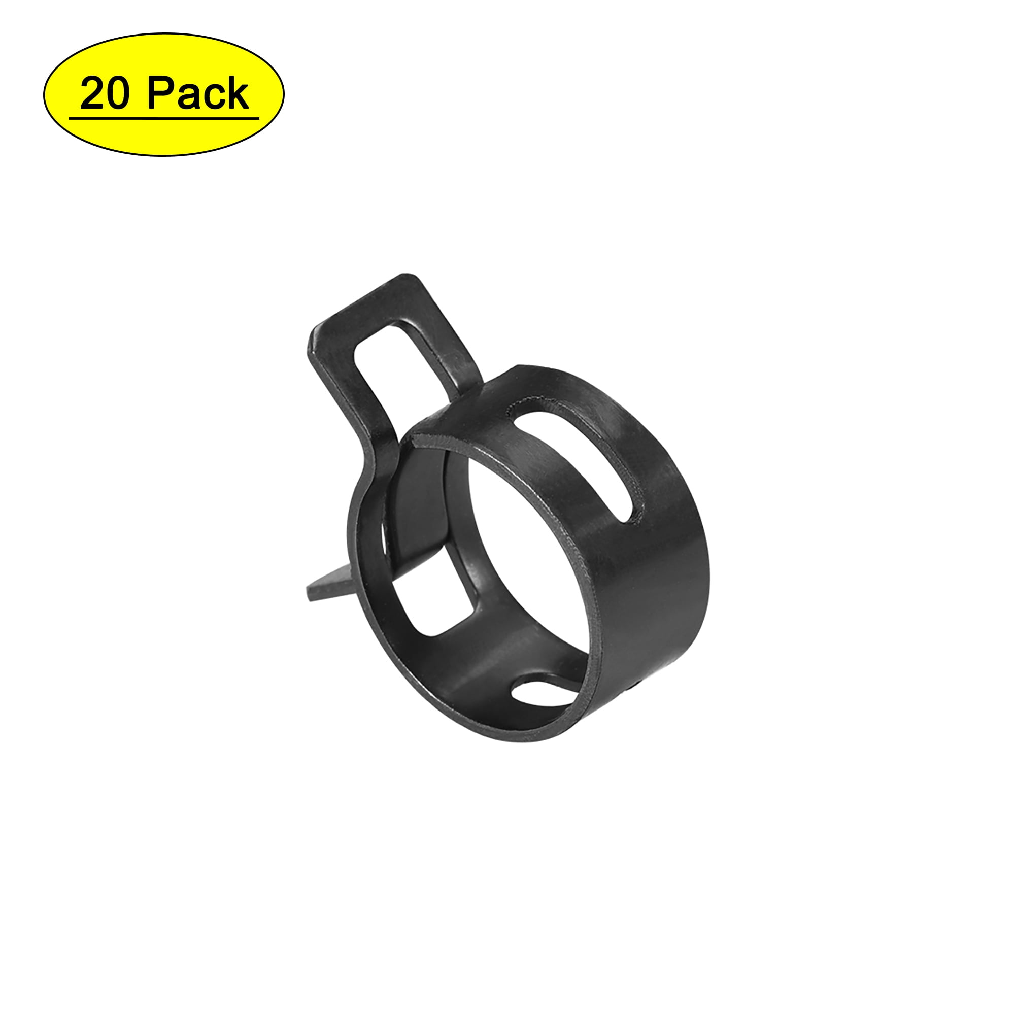 Uxcell 14mm Black Steel Band Spring Clamp for Fuel Line Silicone Hose ...
