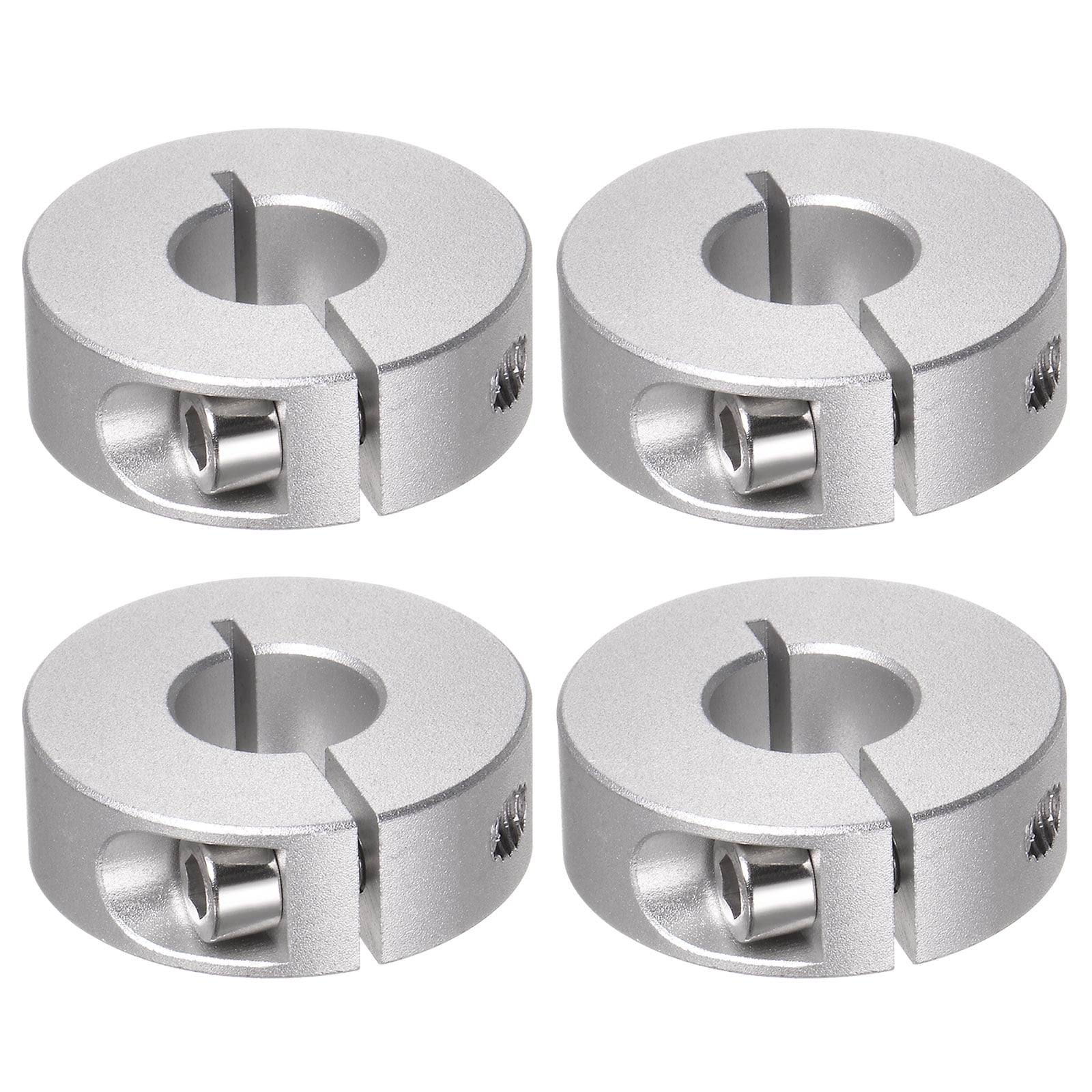 Uxcell 14mm Bore Set Screw Split Clamp-On Collars Aluminum Alloy, 35mm ...