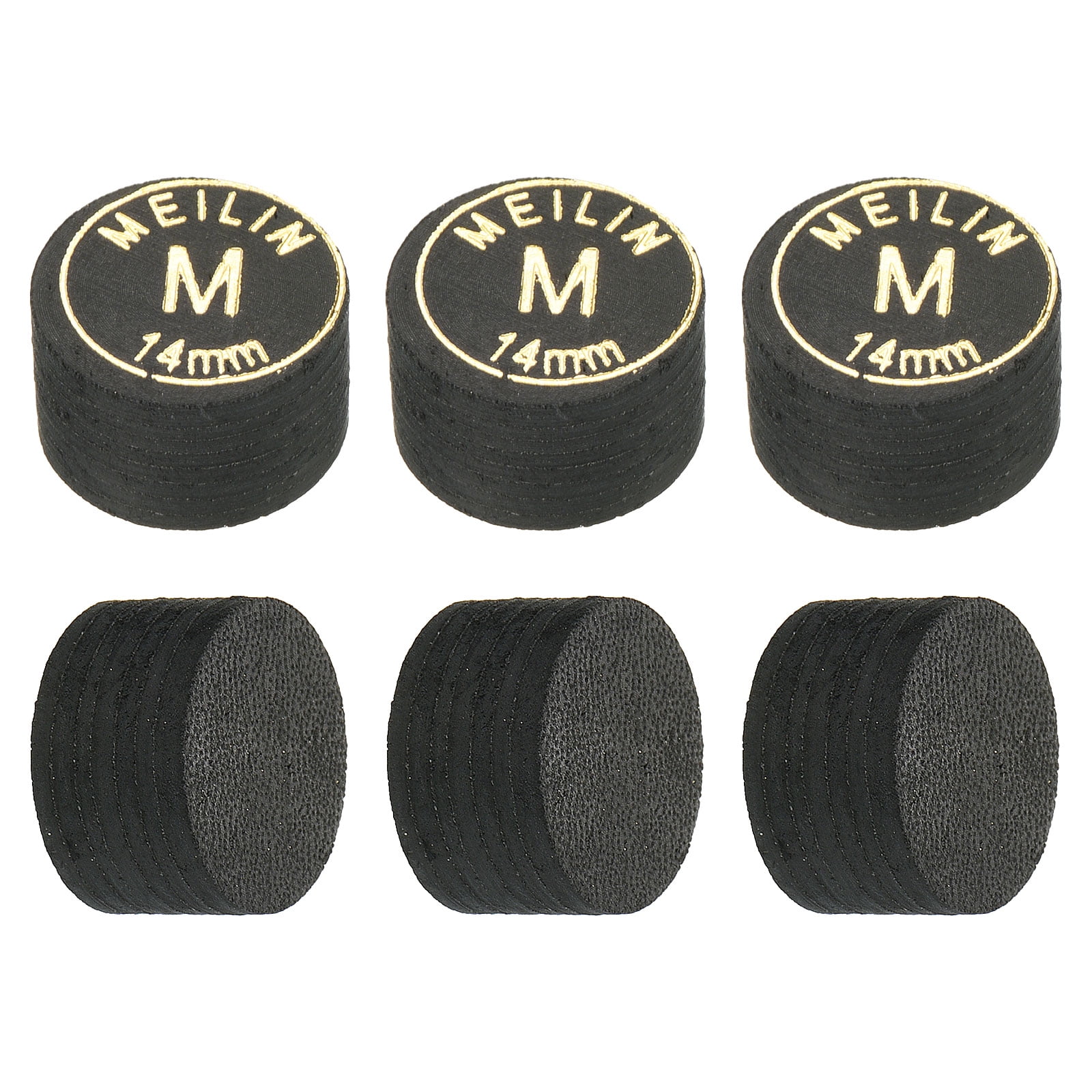 Uxcell 14mm Glue on Laminated Medium Pool Billiard Stick Cue Tips ...