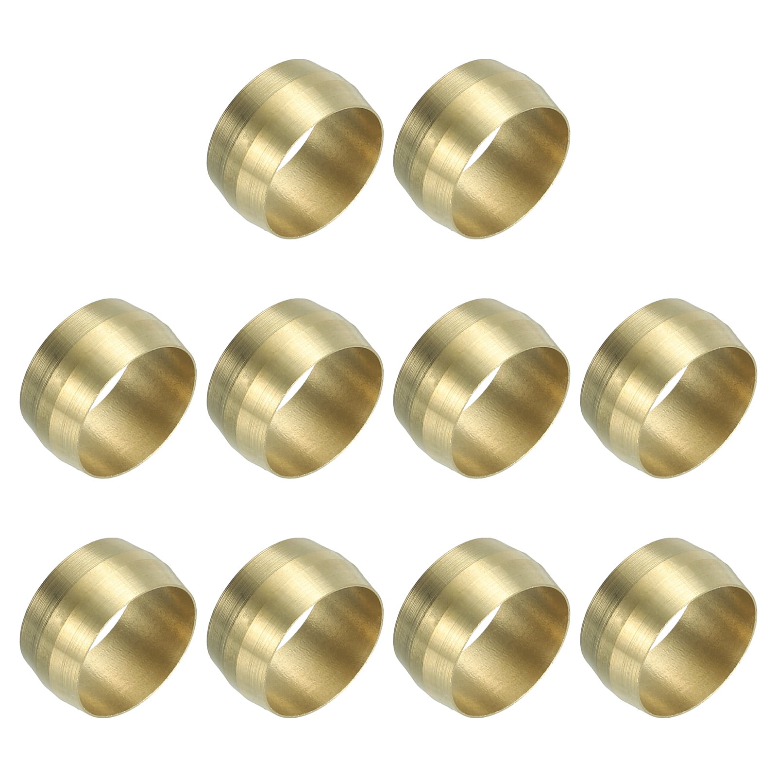 Uxcell 14mm ID Brass Compression Sleeve Ferrules, Brass Compression ...