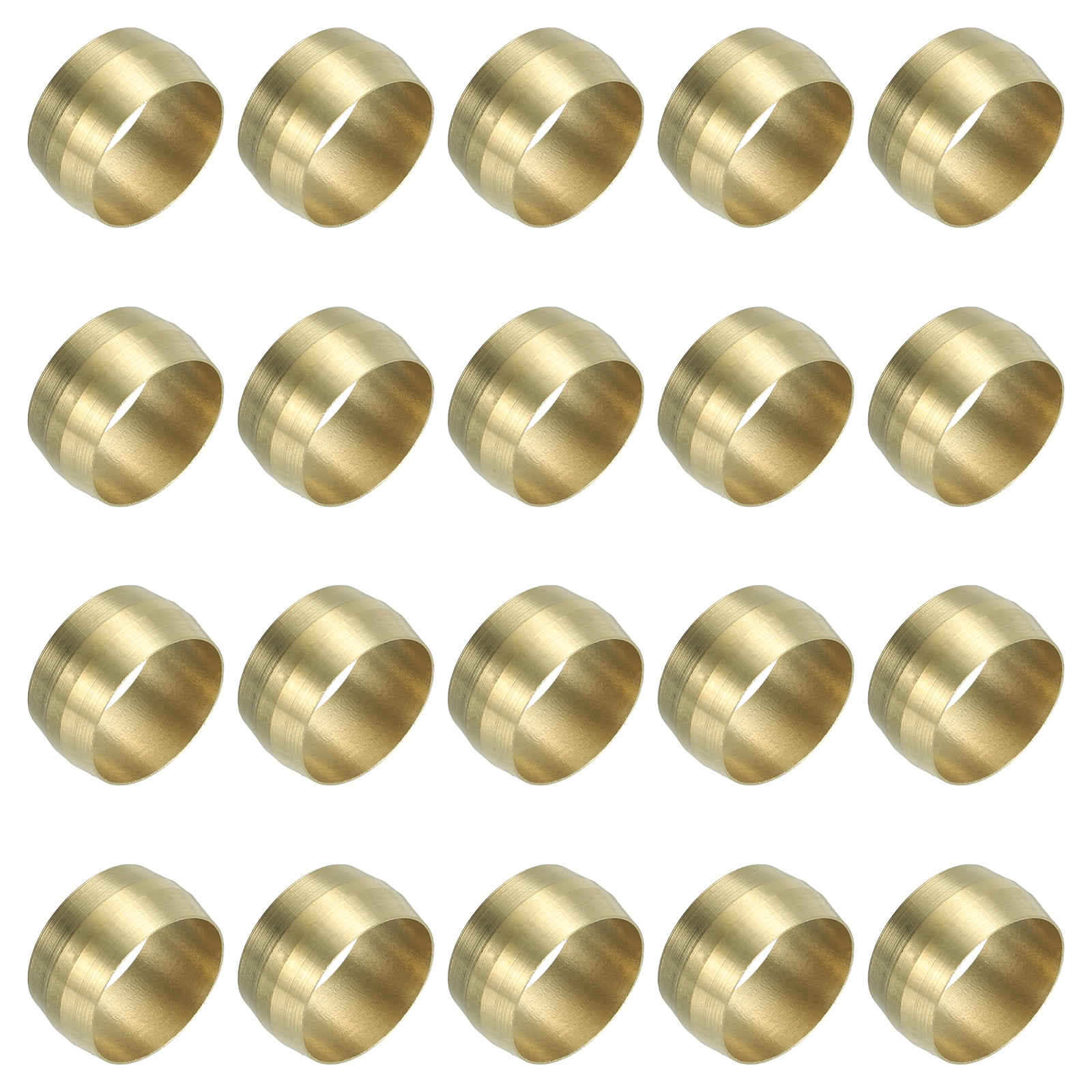 Uxcell 14mm ID Brass Compression Sleeve Ferrules, Brass Compression ...