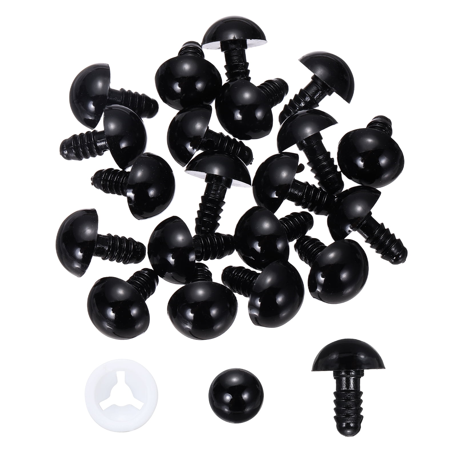 Uxcell 14mm Safety Eyes, 30 Pcs Plastic Craft Eyes with Protective Film ...