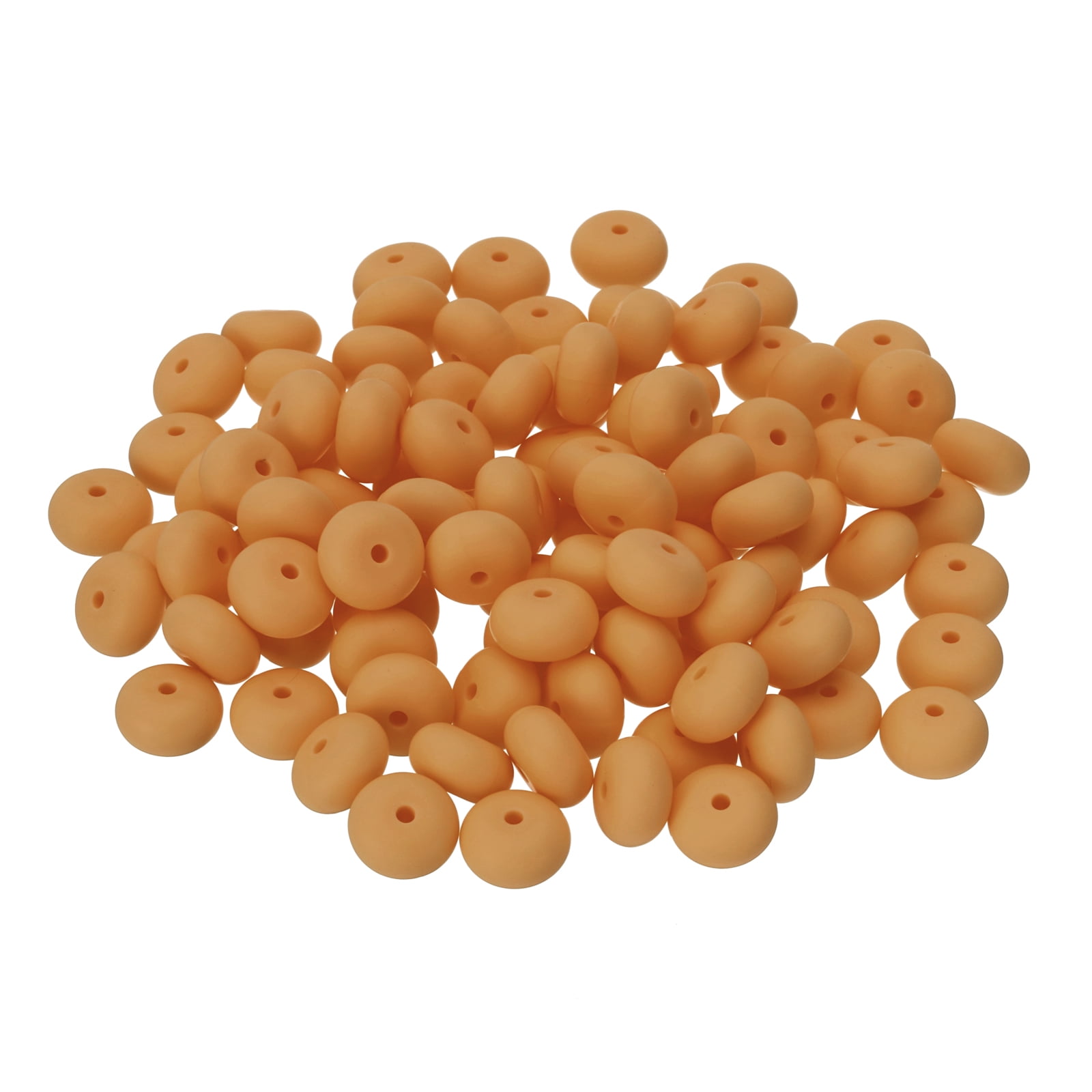 Uxcell 14mm Silicone Beads,100 PCS Silicone Beads Bulk Abacus Spacer ...