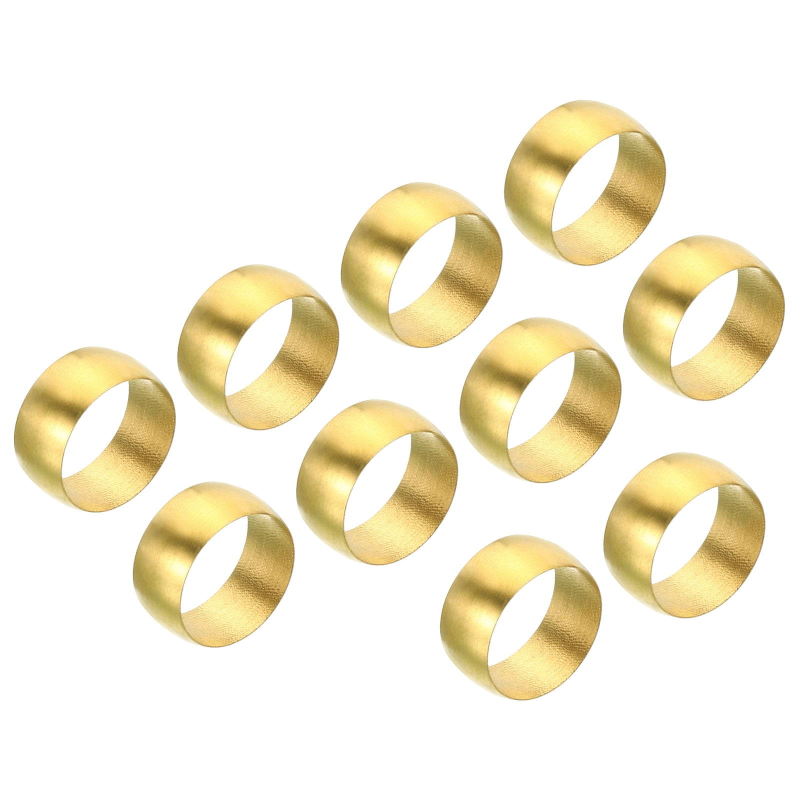 Uxcell 14mm Tube OD Brass Compression Sleeves Ferrules Brass Ferrule ...