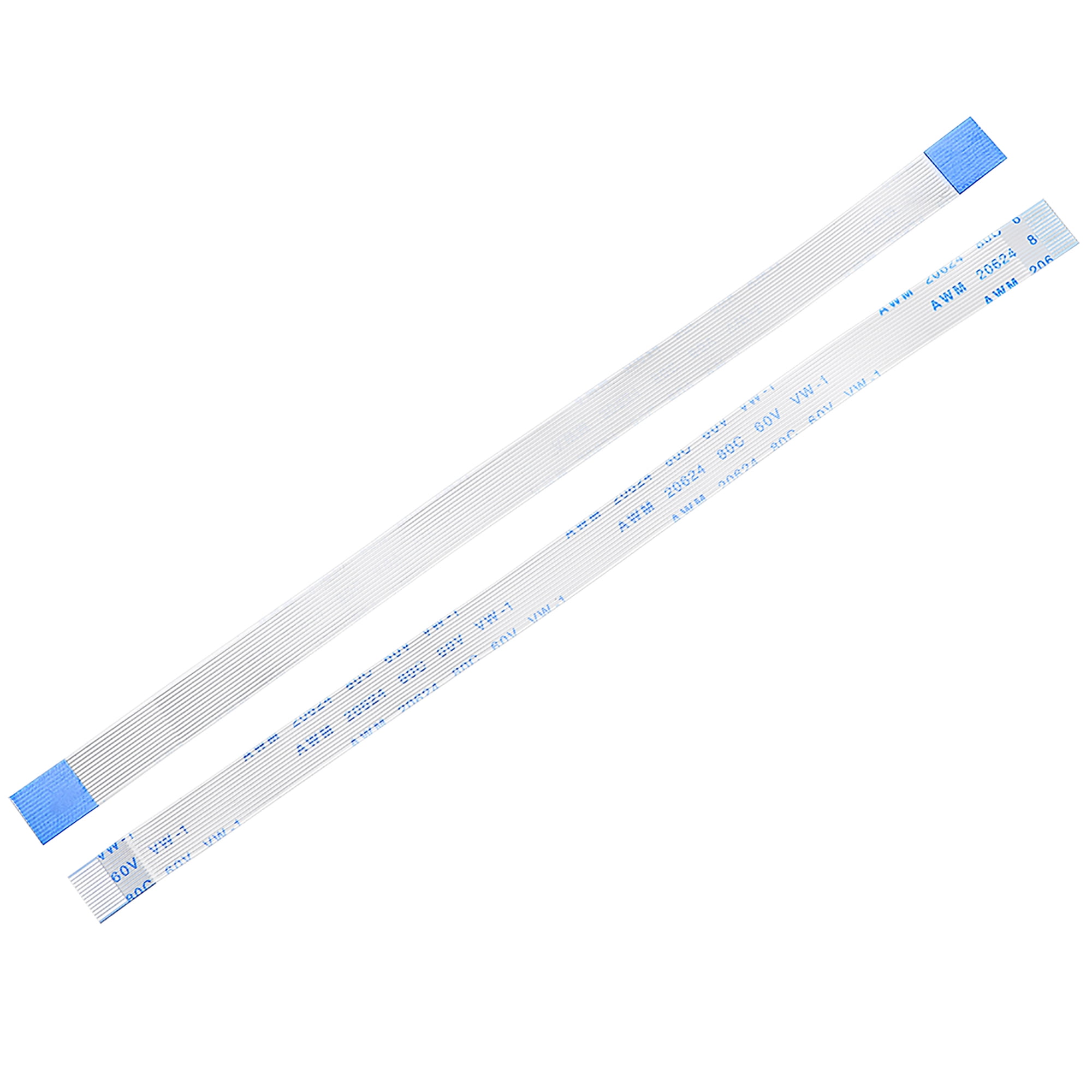 Uxcell 14pins Flexible Flat Cable FPC FFC A Type Ribbon Cable PE White ...