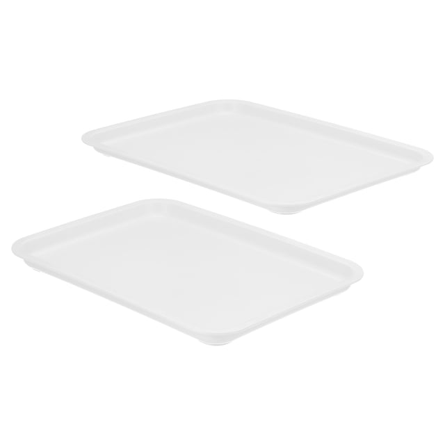 Uxcell 14x10" Fast Food Tray, 2 Pack Plastic Reusable Multi-Purpose ...