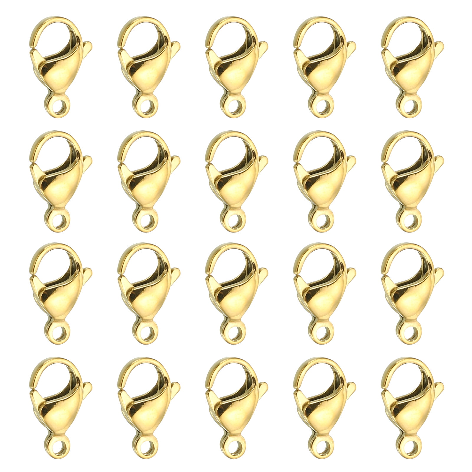 Uxcell 14x9mm Lobster Clasp, 20Pcs 304 Stainless Steel Lobster Claws ...