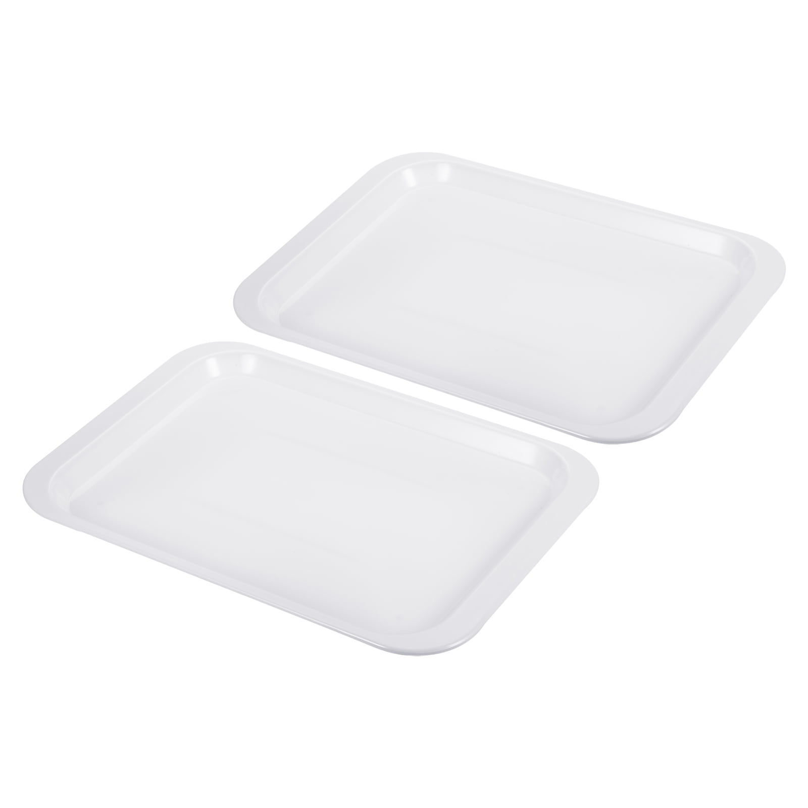 Uxcell 15.1x10.7" Fast Food Tray, 2 Pack Plastic Serving Tray Reusable ...