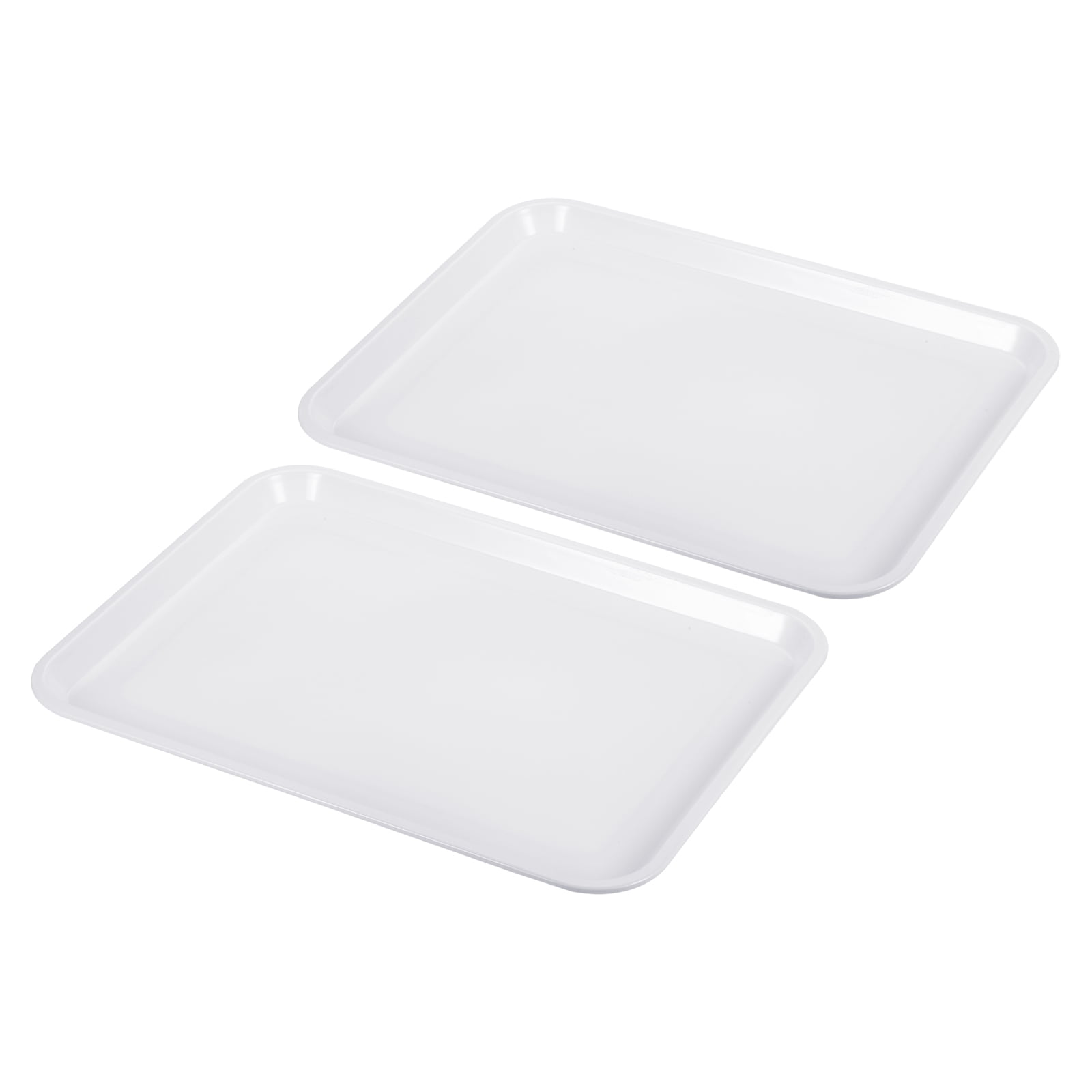 Uxcell 15.1x11.4" Fast Food Tray, 2 Pack Plastic Serving Tray Reusable ...