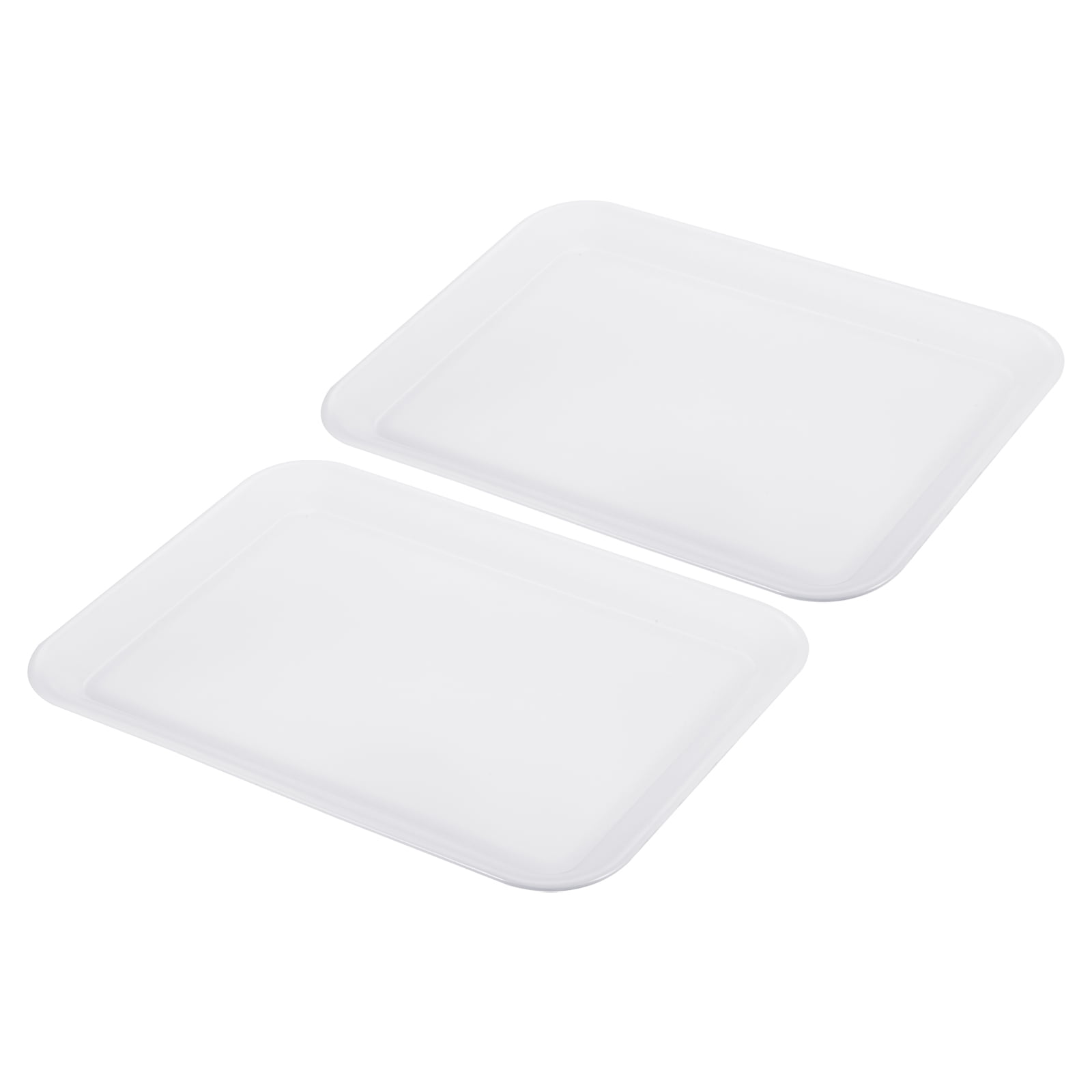 Uxcell 15.2x11.4" Fast Food Tray, 2 Pack Plastic Serving Tray Reusable ...
