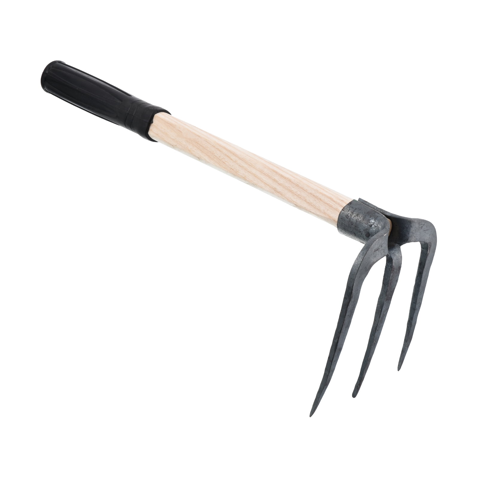 Uxcell 15" 3 Prongs Hand Gardening Hoe High Carbon Steel Hardened ...