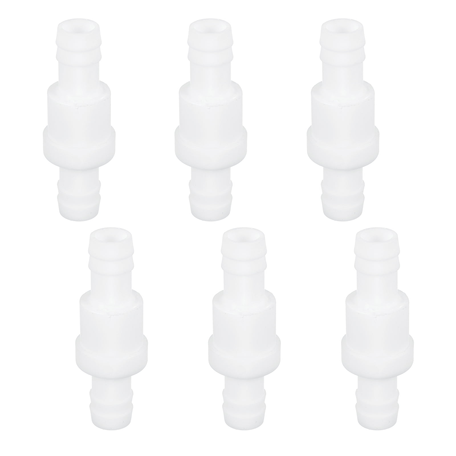 Uxcell 15/32 Inches One Way Check Valve, 6 Pcs Plastic Hose Barb Inline ...