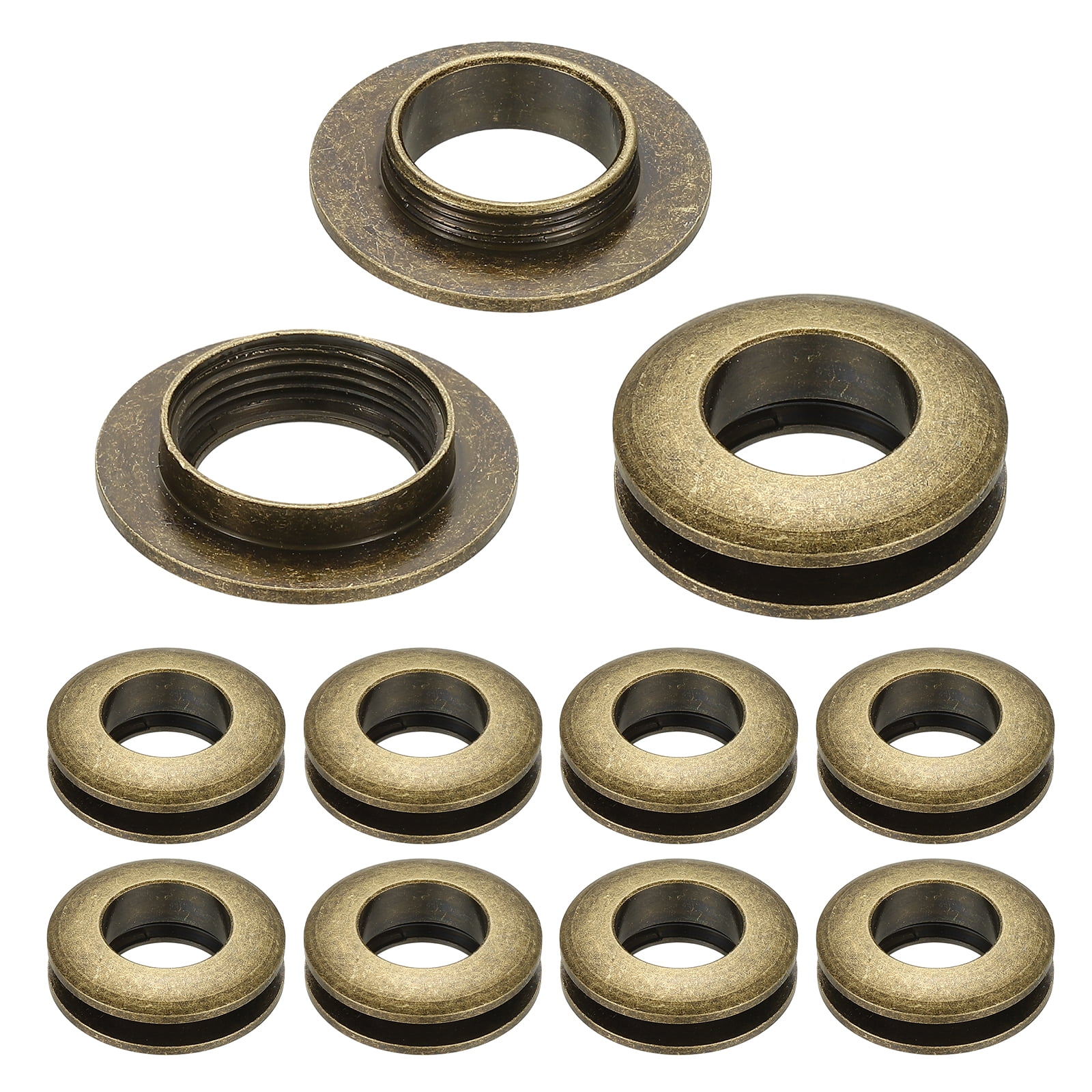 Uxcell 15.5mm(5/8 inch) Solid Brass Hole Eyelets, 10 Pcs Arc Surface ...