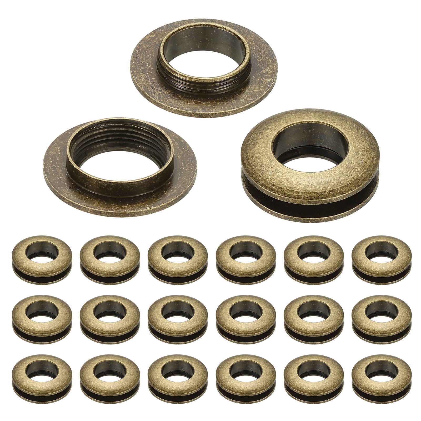 Uxcell Grommets Solid Brass Hole Eyelets Bags Garment Shoe Clothes ...