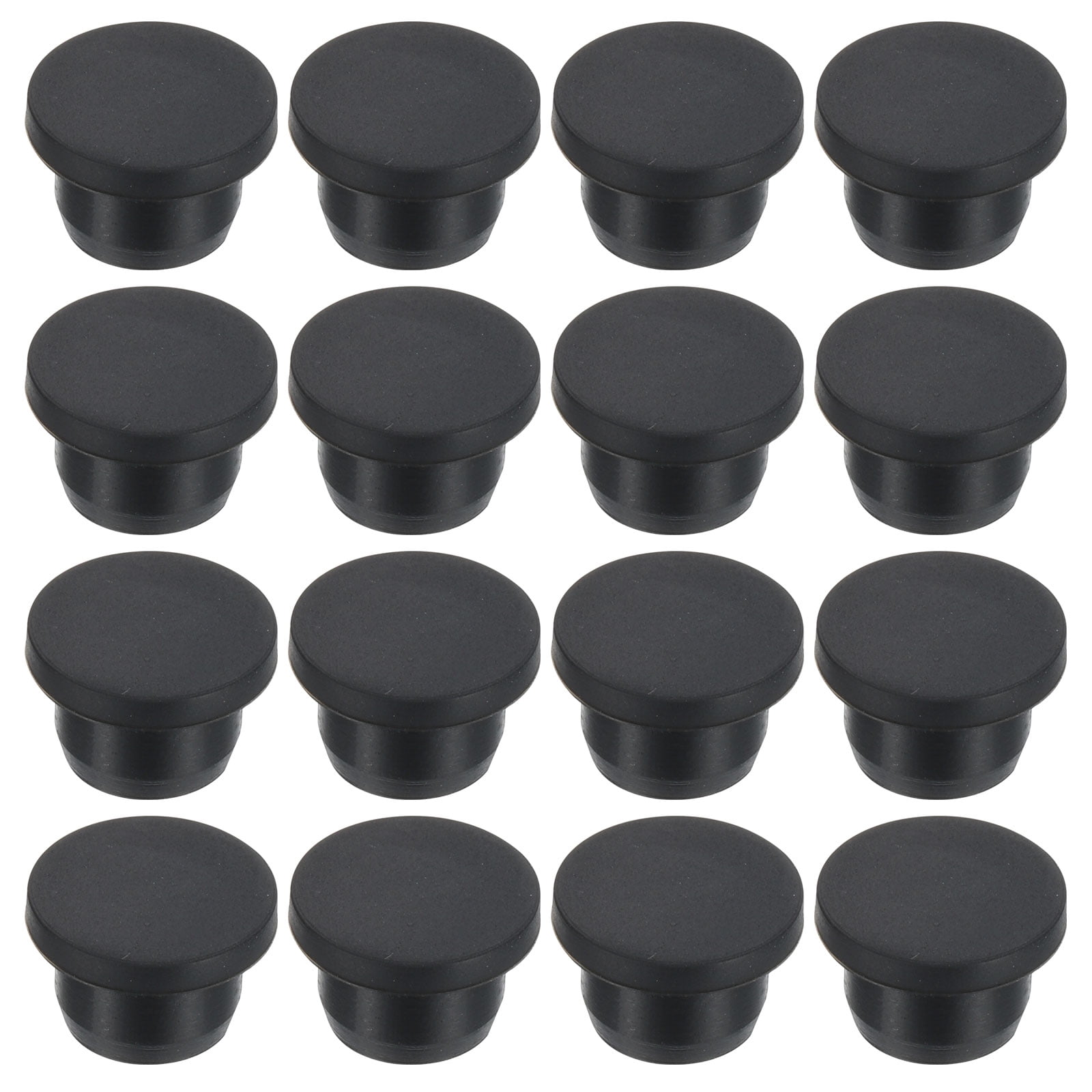 Uxcell 15.5mm Diameter Rubber Hole Plugs, 16 Pcs Silicone Rubber Round ...