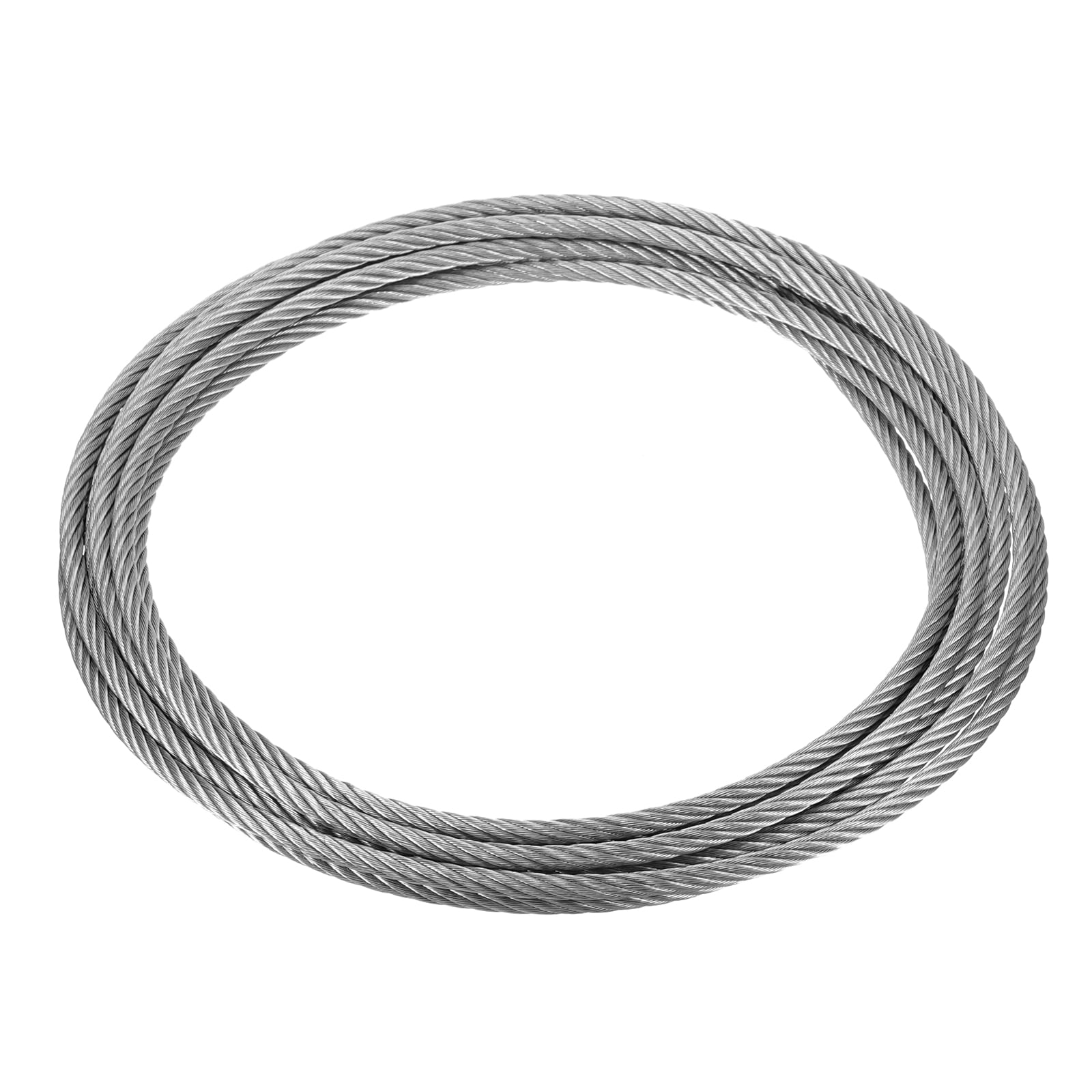 Uxcell 15/64" (6mm) 20ft (6M) 304 Stainless Steel Cable Wire Rope 7 x ...