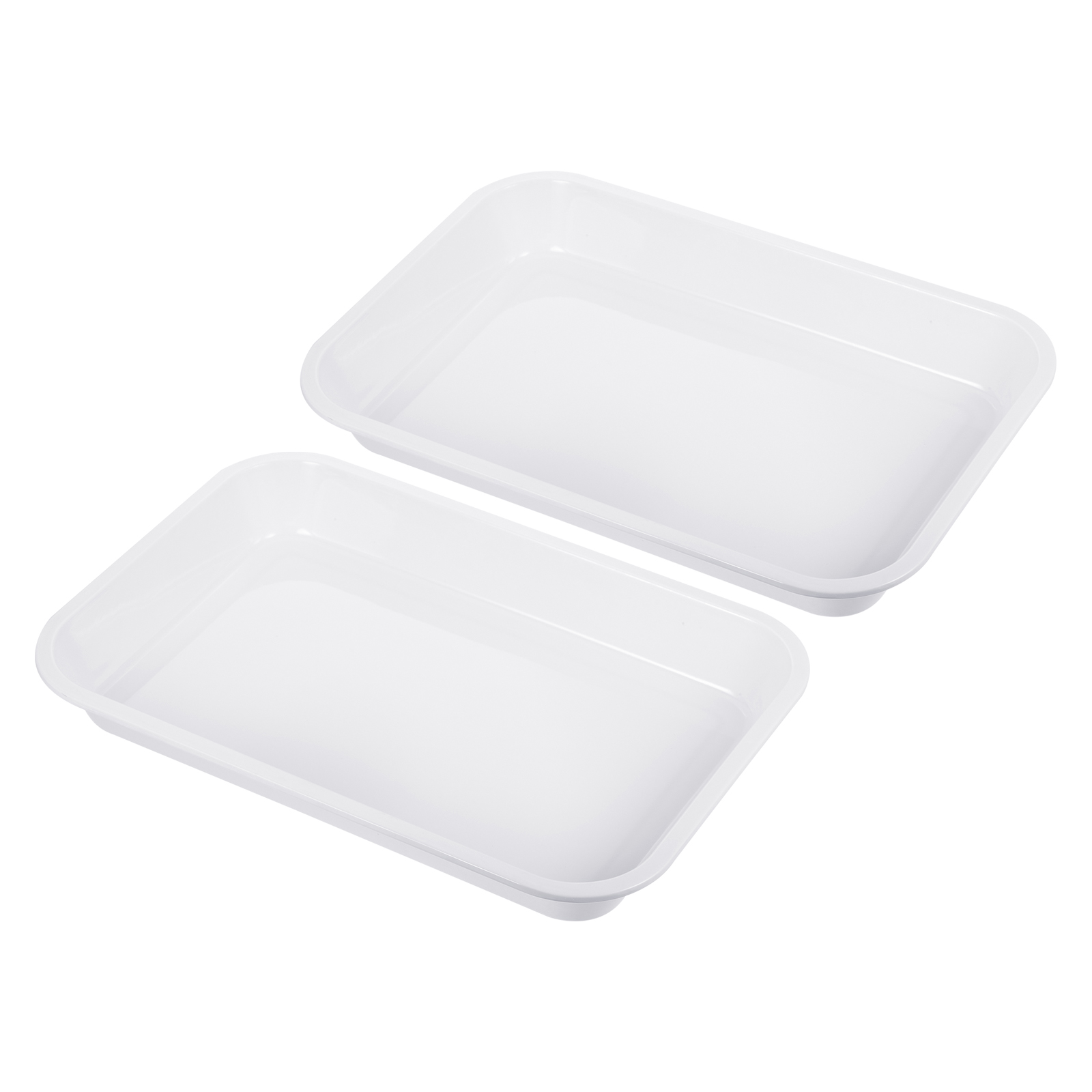 Uxcell 15.9x10.9" Fast Food Tray, 2 Pack Plastic Serving Tray Reusable ...