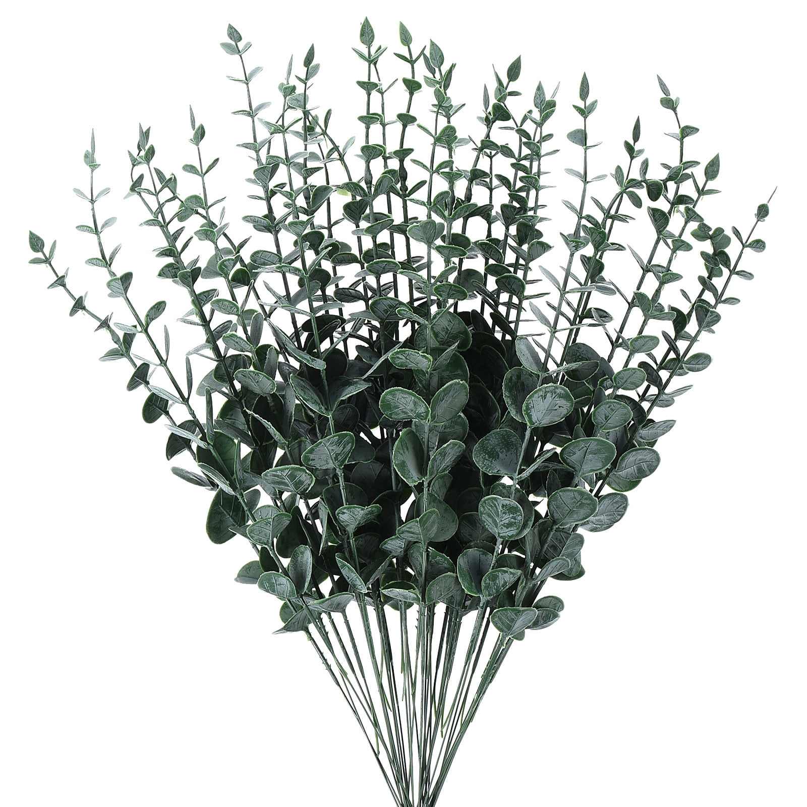 Uxcell 15" Artificial Faux Eucalyptus Leaves Stems for Wedding Home ...