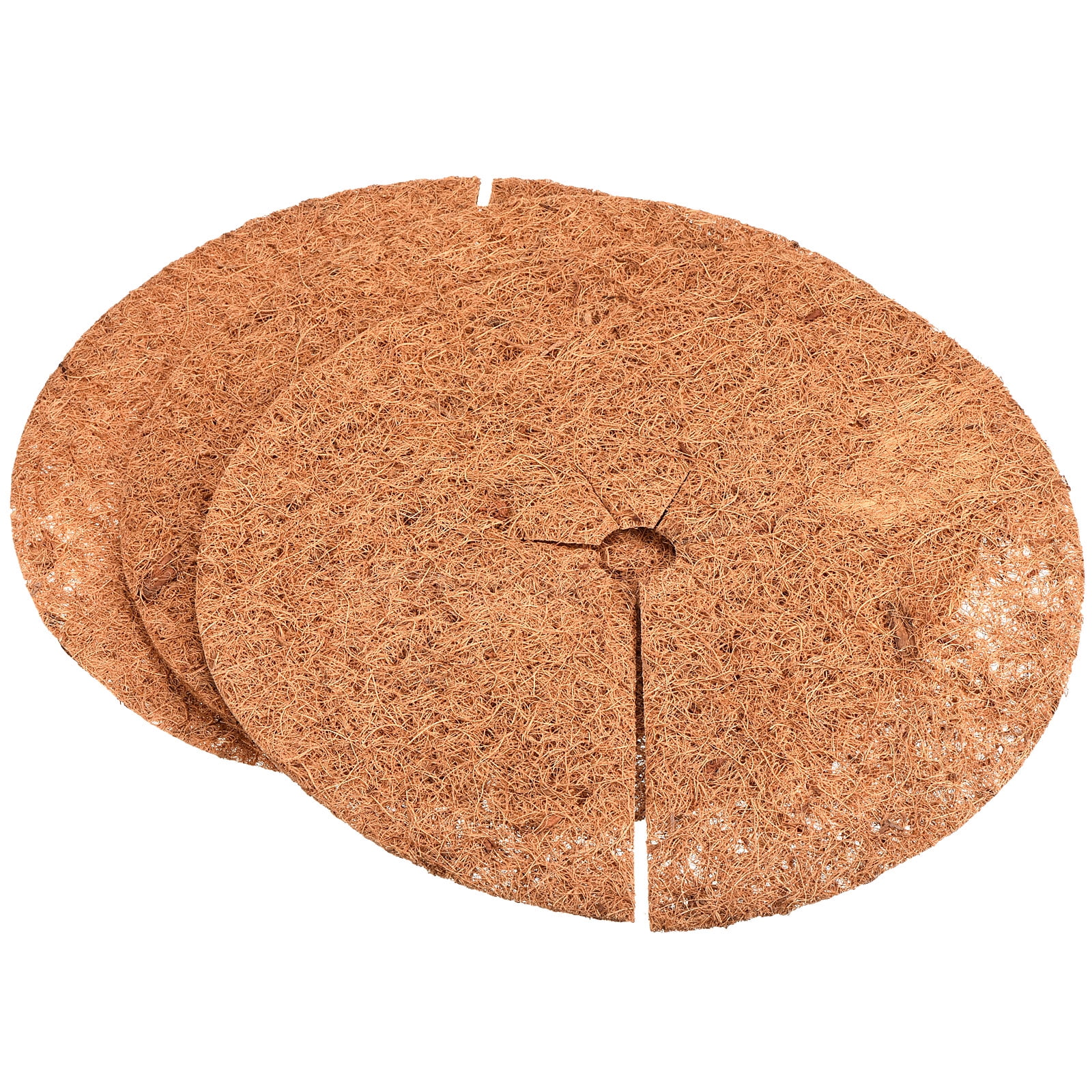Uxcell 15" Coconut Fiber Mulch Ring Mat Tree Protector Root Soil Cover ...