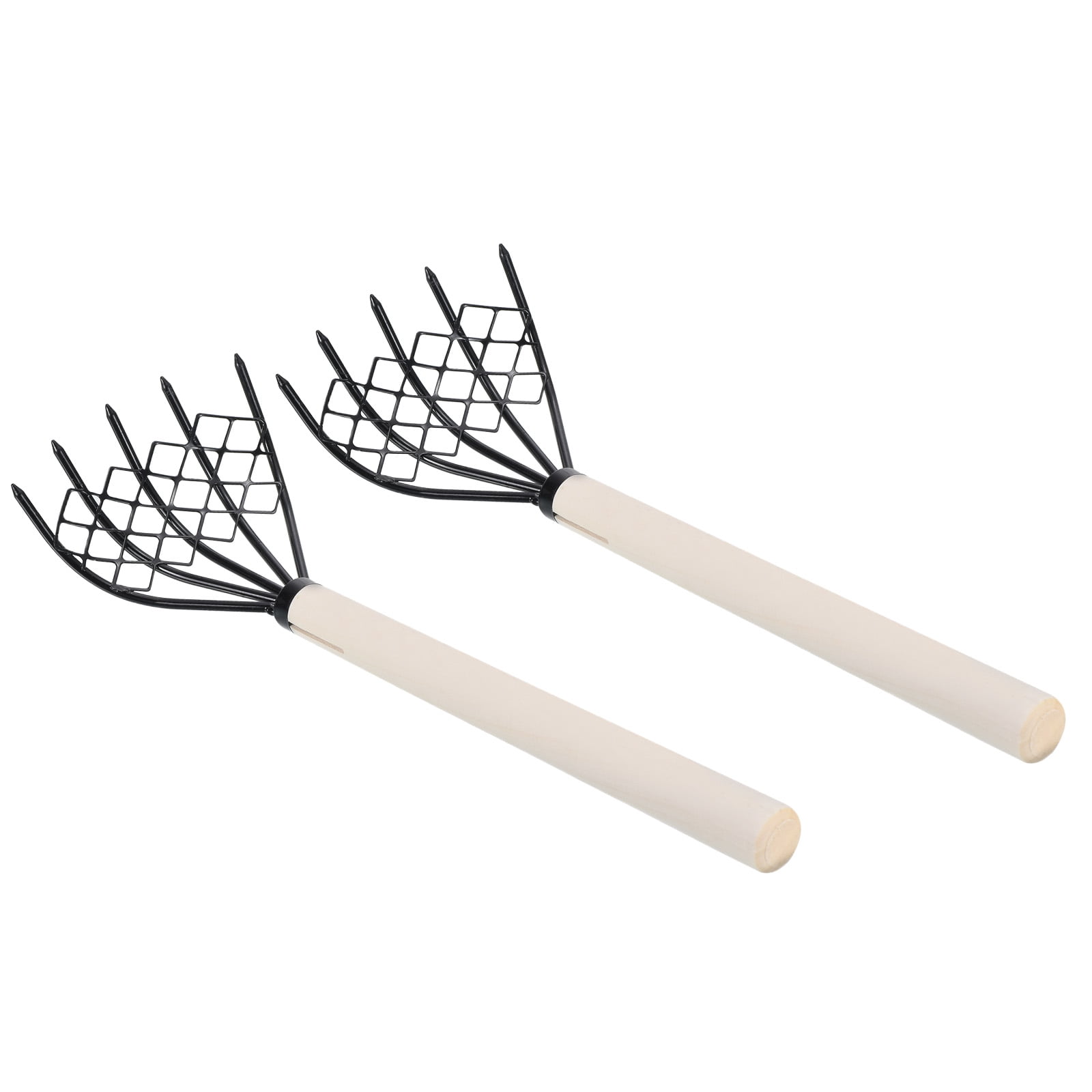 Uxcell 15 Inch 5 Tines Steel Claws Hand Rake Shell Clam Digger Dig ...