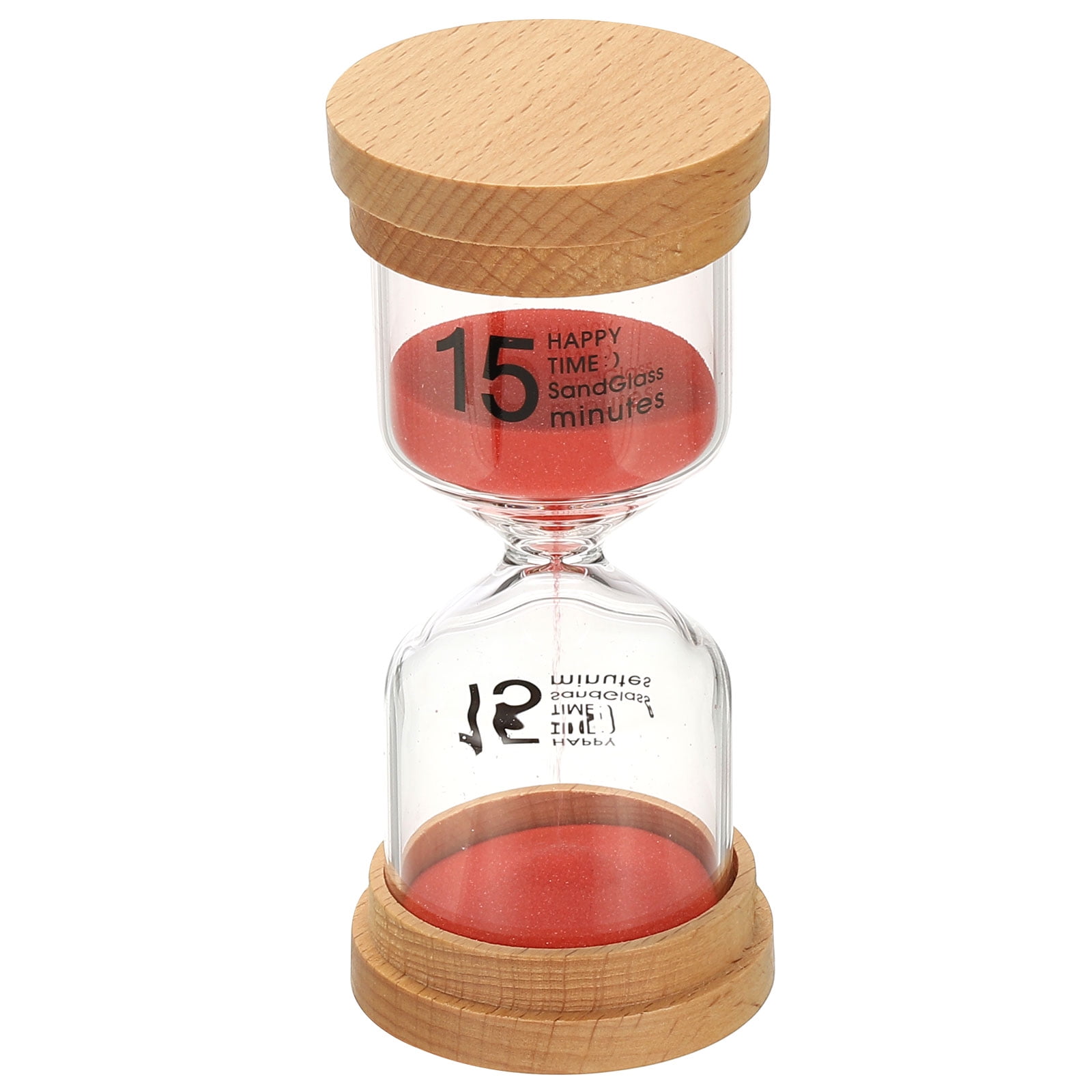 Uxcell 15 Minute Sand Timer, Wooden Sand Watch Glass Sand Clock for ...