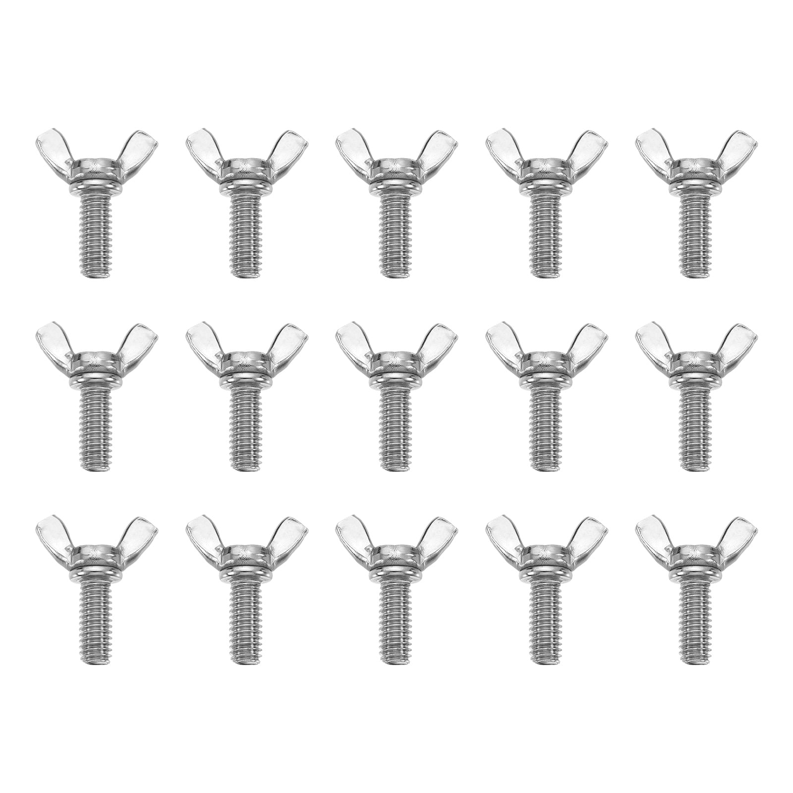 Uxcell 15 Pack 5/16-18" x 3/4" Wing Butterfly Screw Bolts, 304 ...