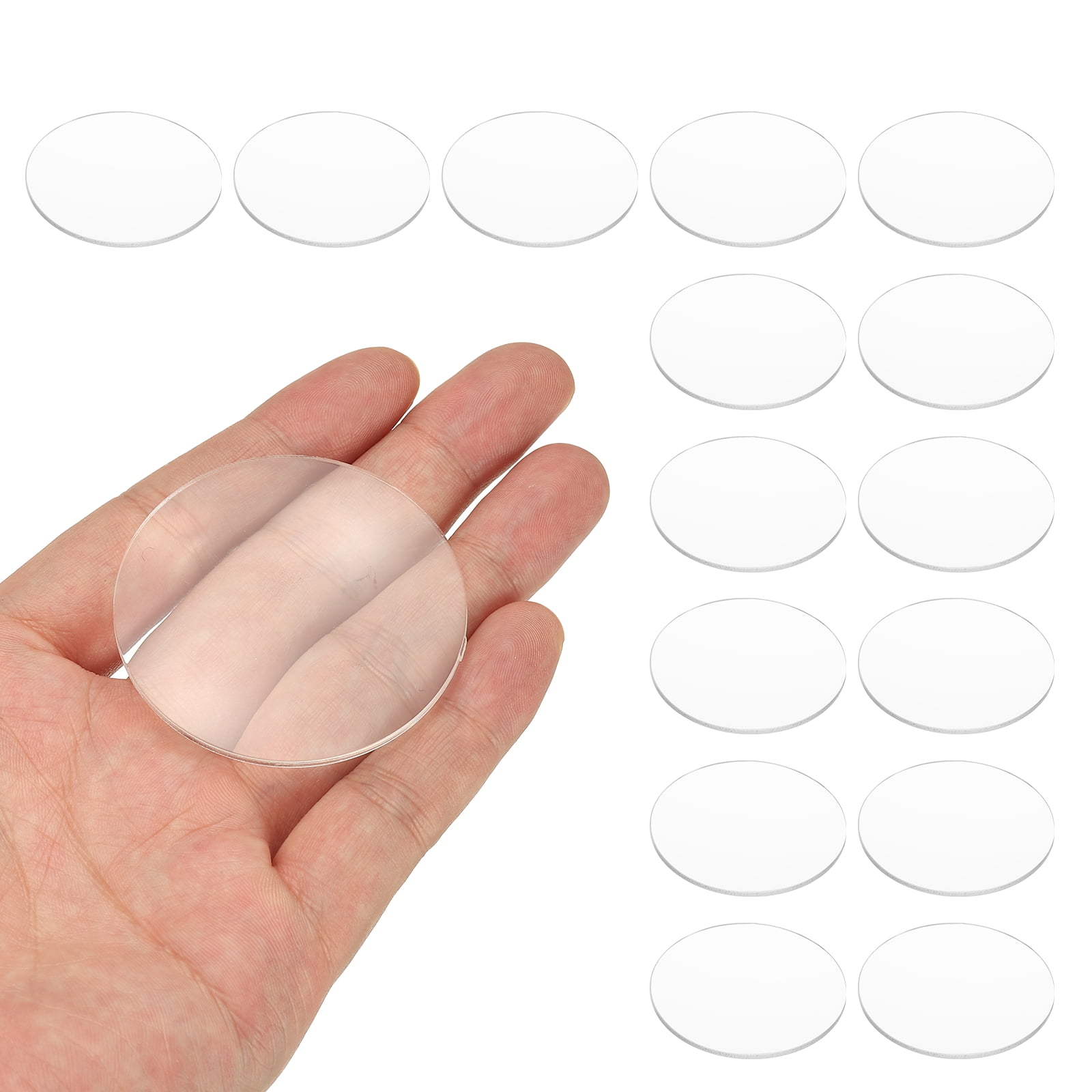 Uxcell 15 Pack Biconvex Lens, 50mm Dia. 180mm Focal Length Spherical ...
