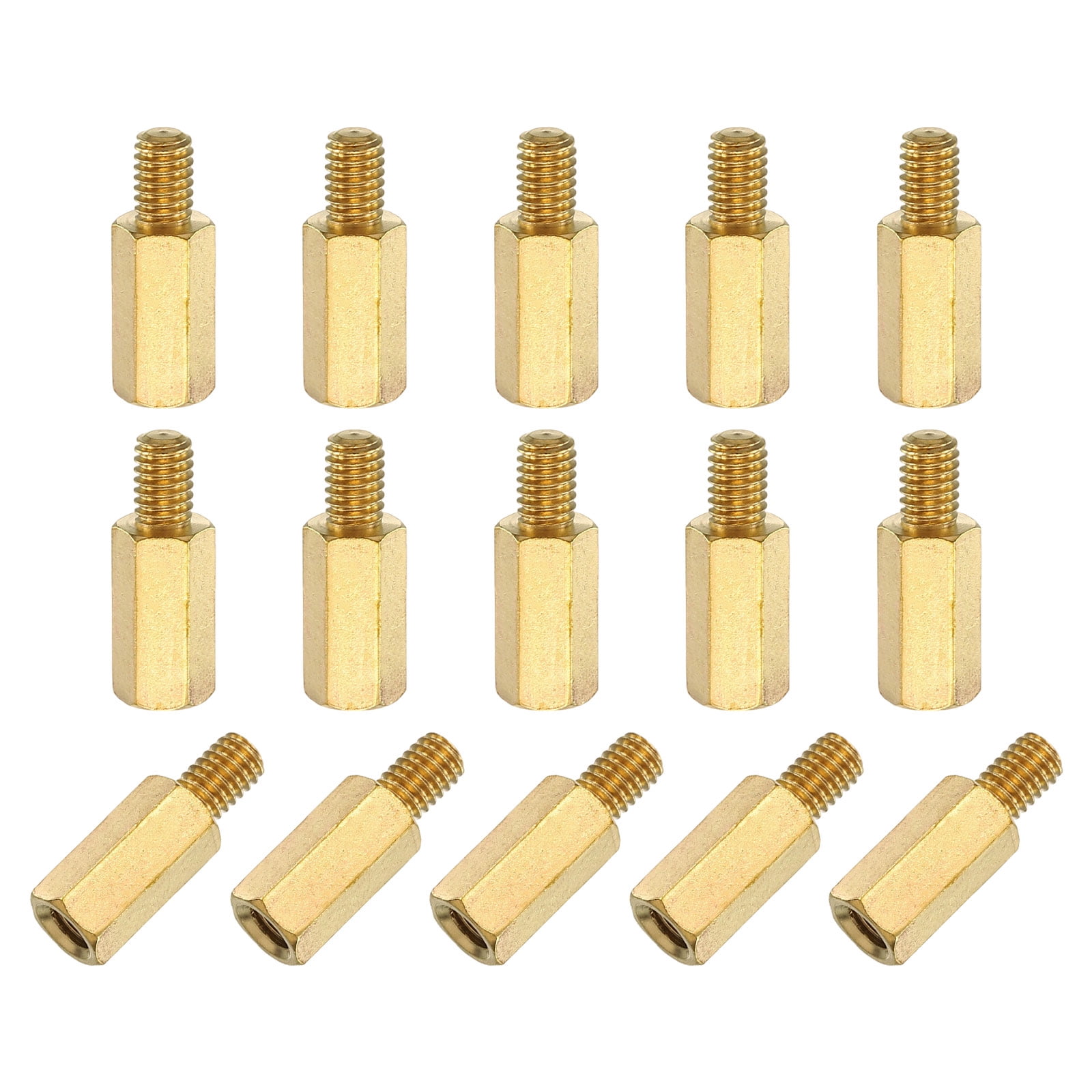 Uxcell 15 Pack Male to Female Thread Spacer Screws, M4 x 12mm + 6mm ...