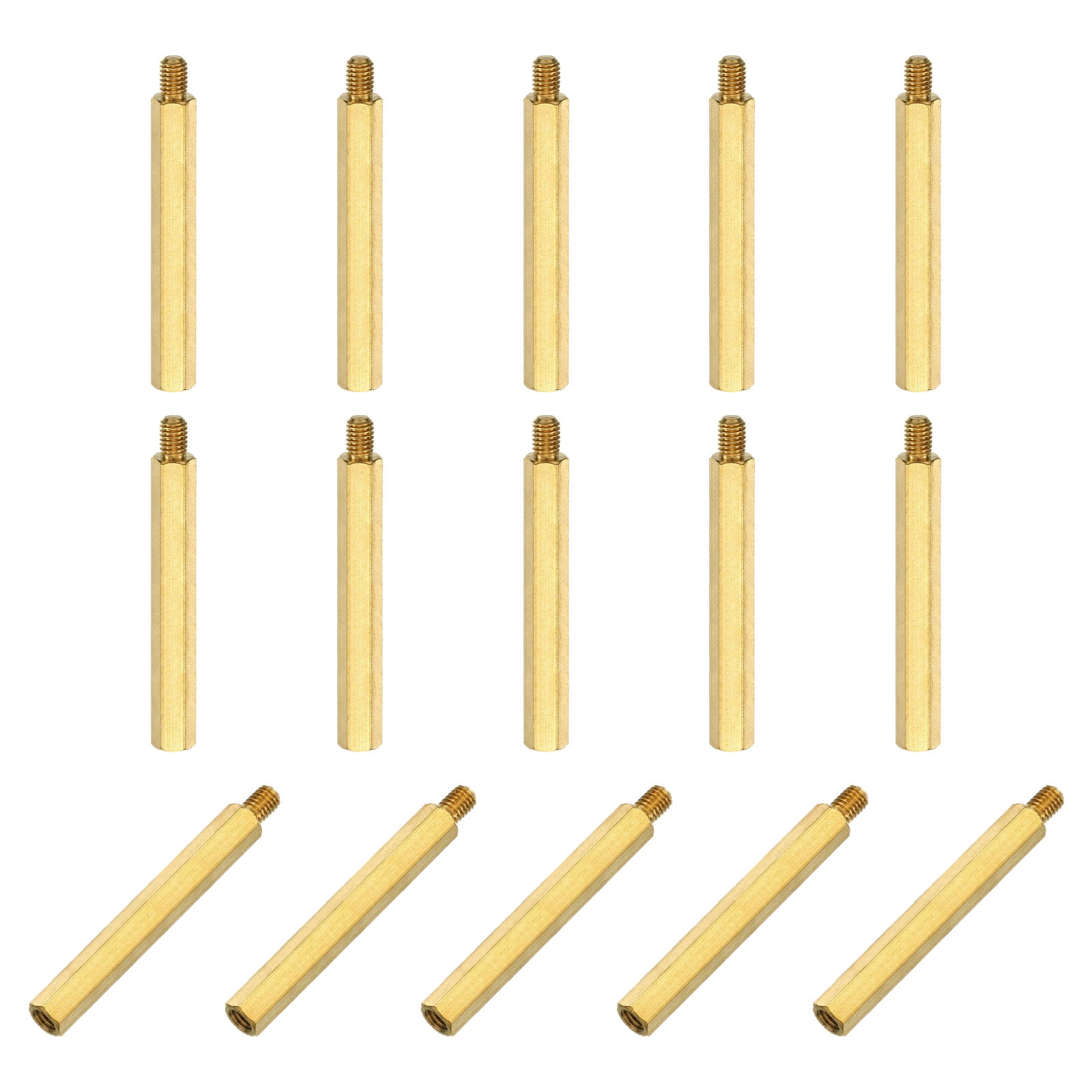 Uxcell 15 Pack Male to Female Thread Spacer Screws, M5 x 50mm + 7mm ...