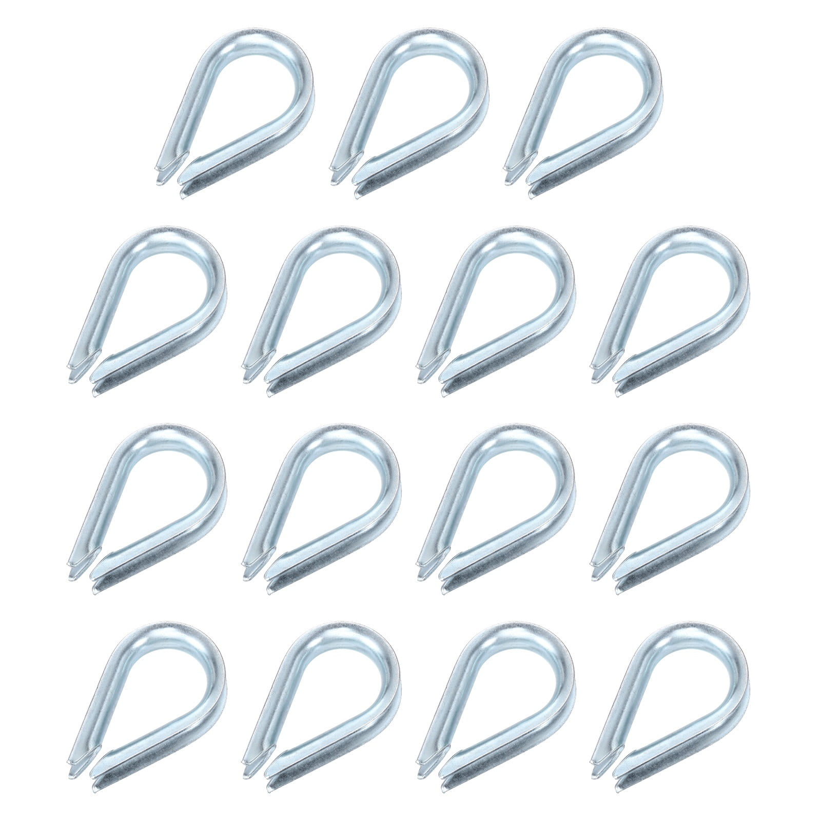 Uxcell 15 Pack Wire Rope Thimble, 1/4" M6 Carbon Steel Thimble for 1/4 ...