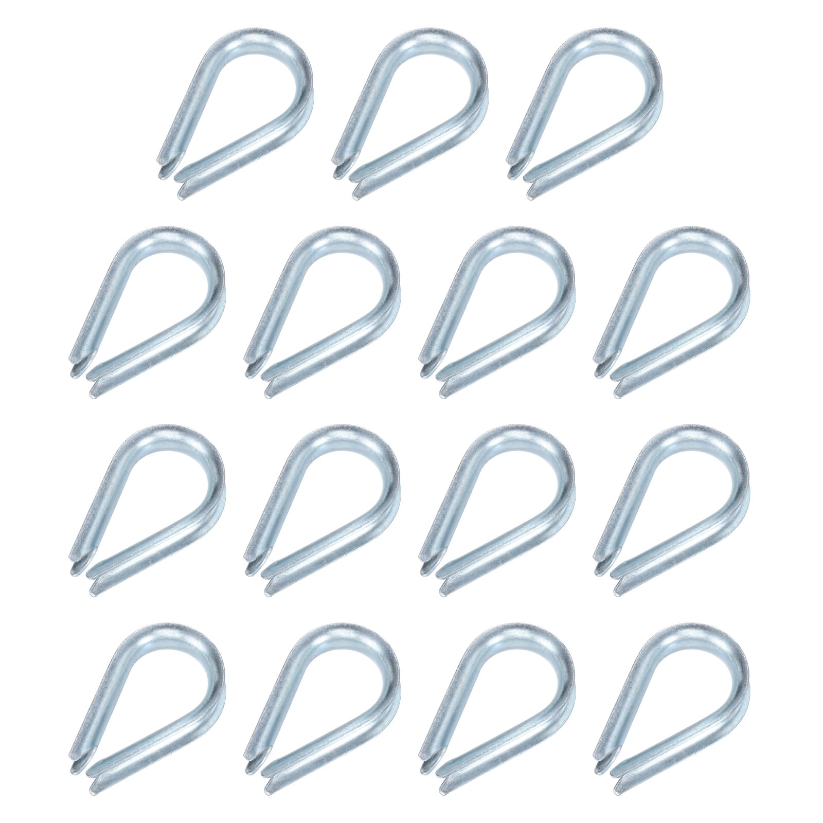 Uxcell 15 Pack Wire Rope Thimble, 15/32" M12 Carbon Steel Thimble for ...