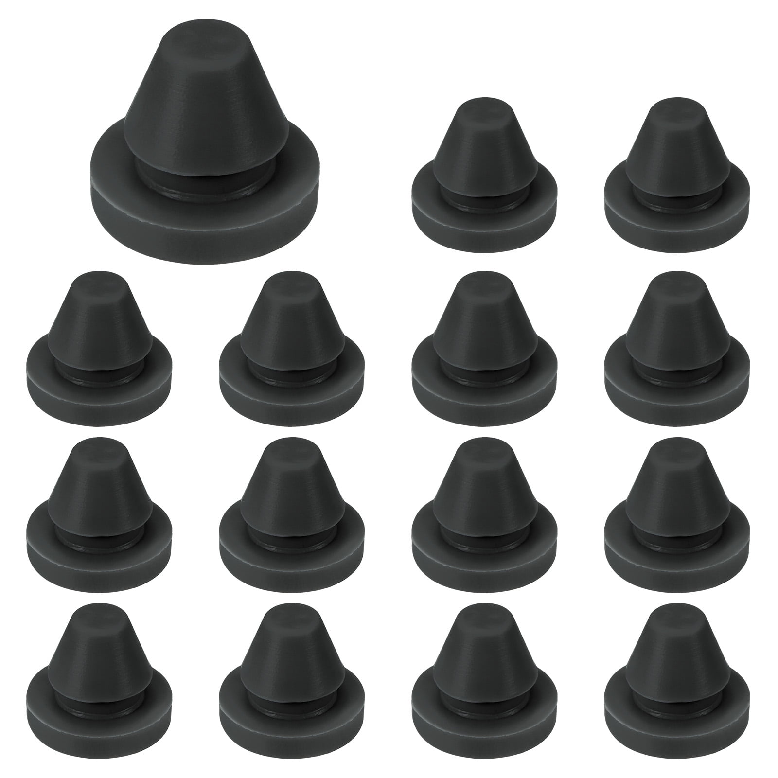 Uxcell 15-Packs Silicone Plugs, Snap in Locking Hole Plugs for 7-8mm ...