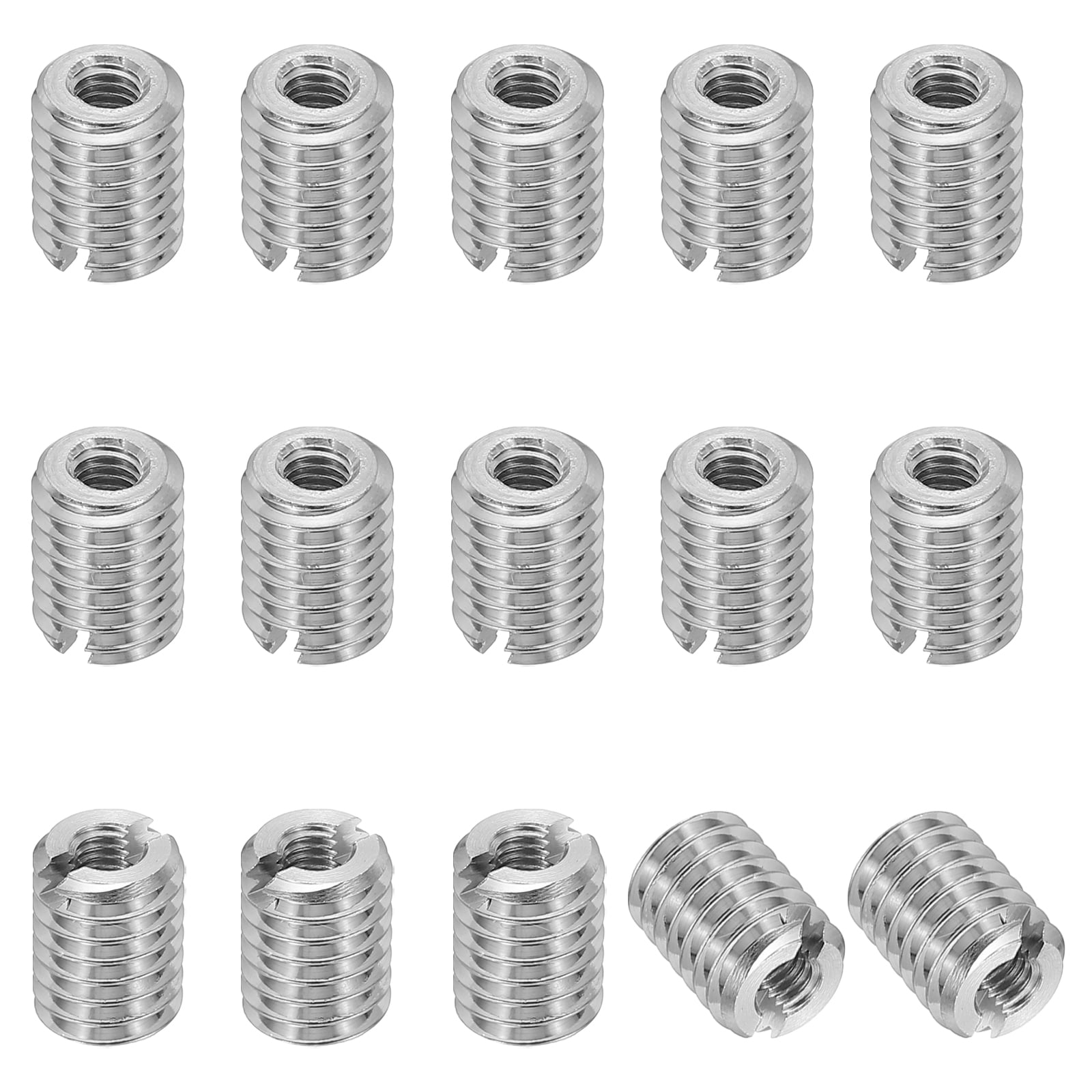 Uxcell 15 Pcs 316 Stainless Steel Thread Repair Insert Nut M6 x 1mm ...