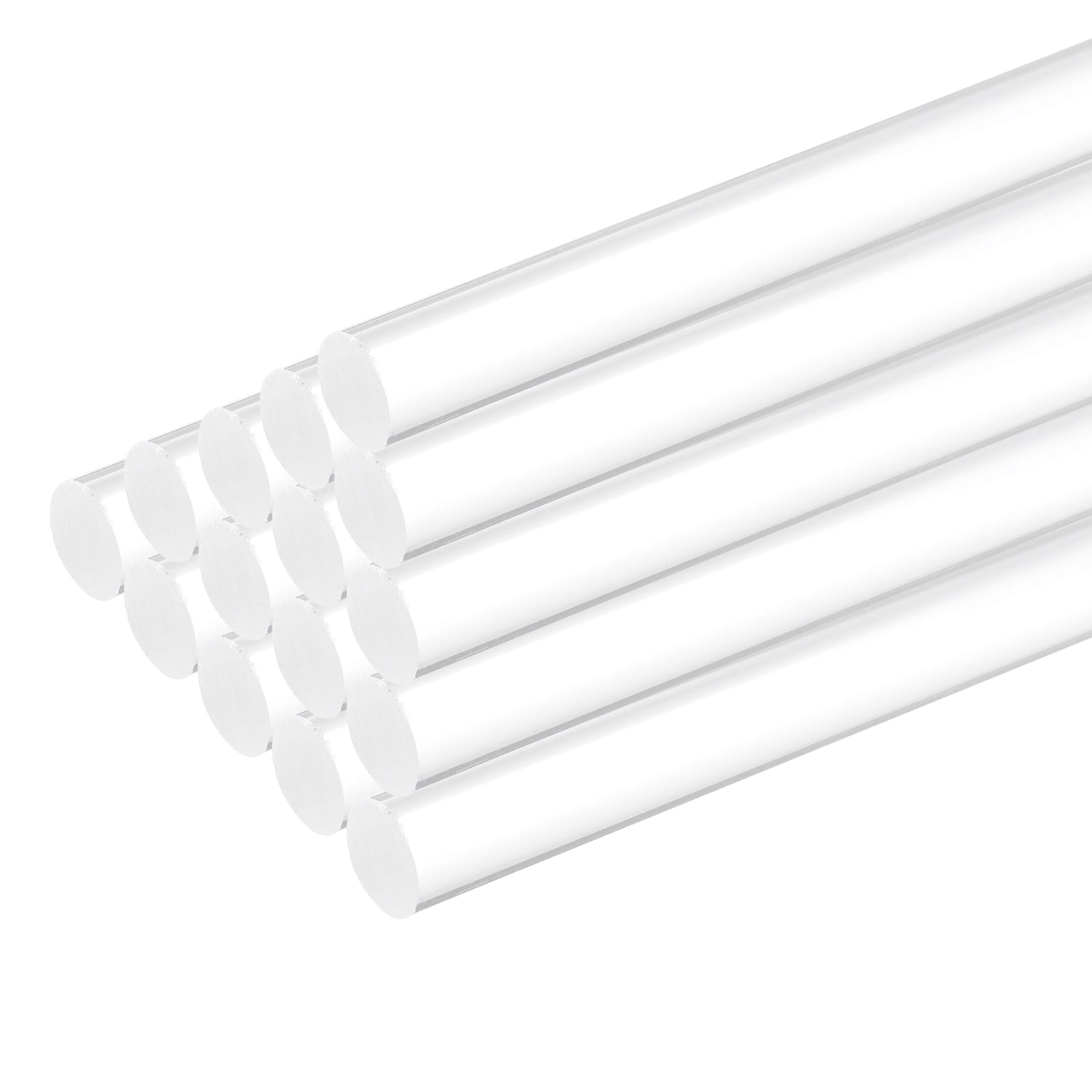 Uxcell 15 Pack Acrylic Round Rods 23/64" x 12" Clear Acrylic Dowel Rods ...