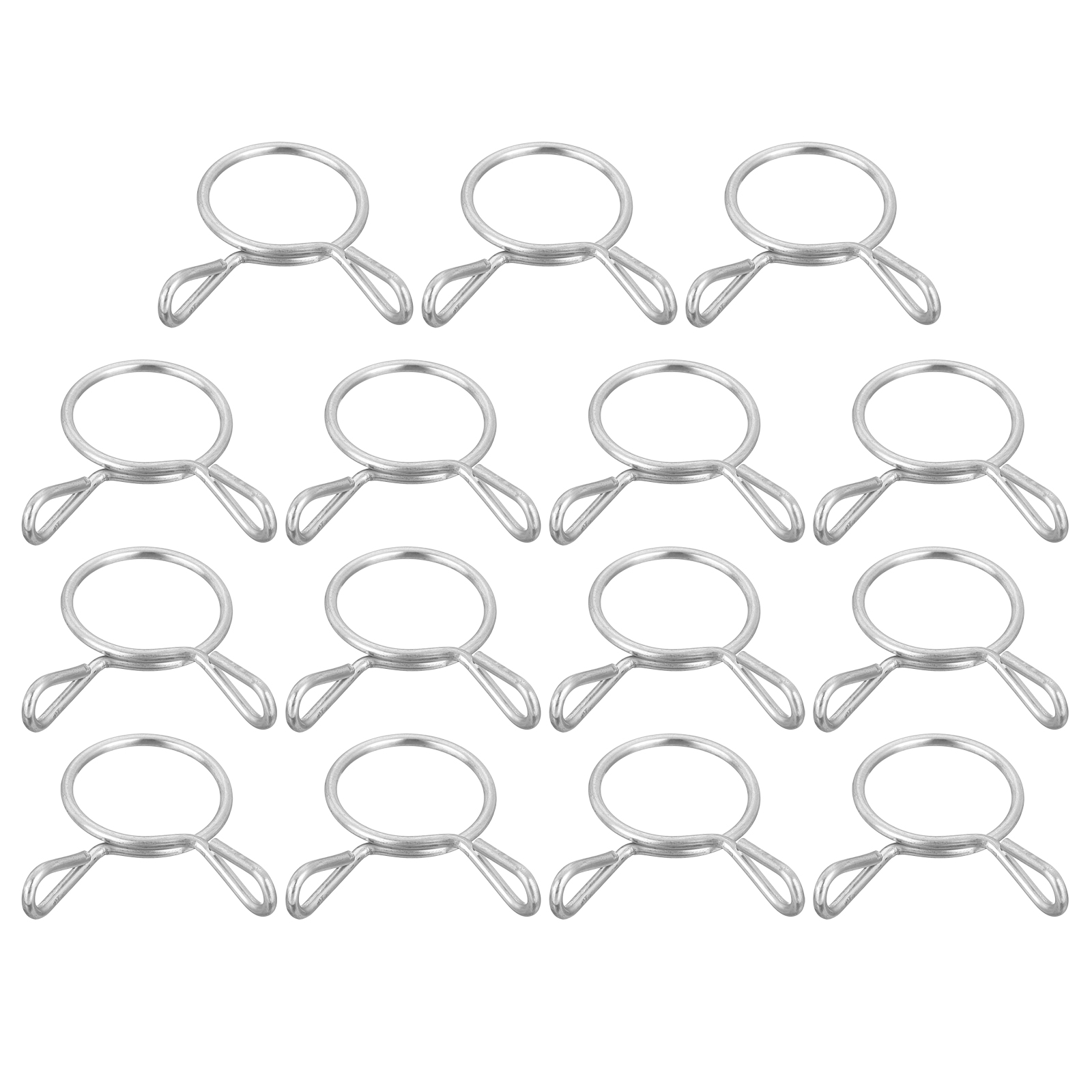 Uxcell 15 Pcs Fuel Line Hose Tubing Spring Clips 16.5mm Water Pipe ...