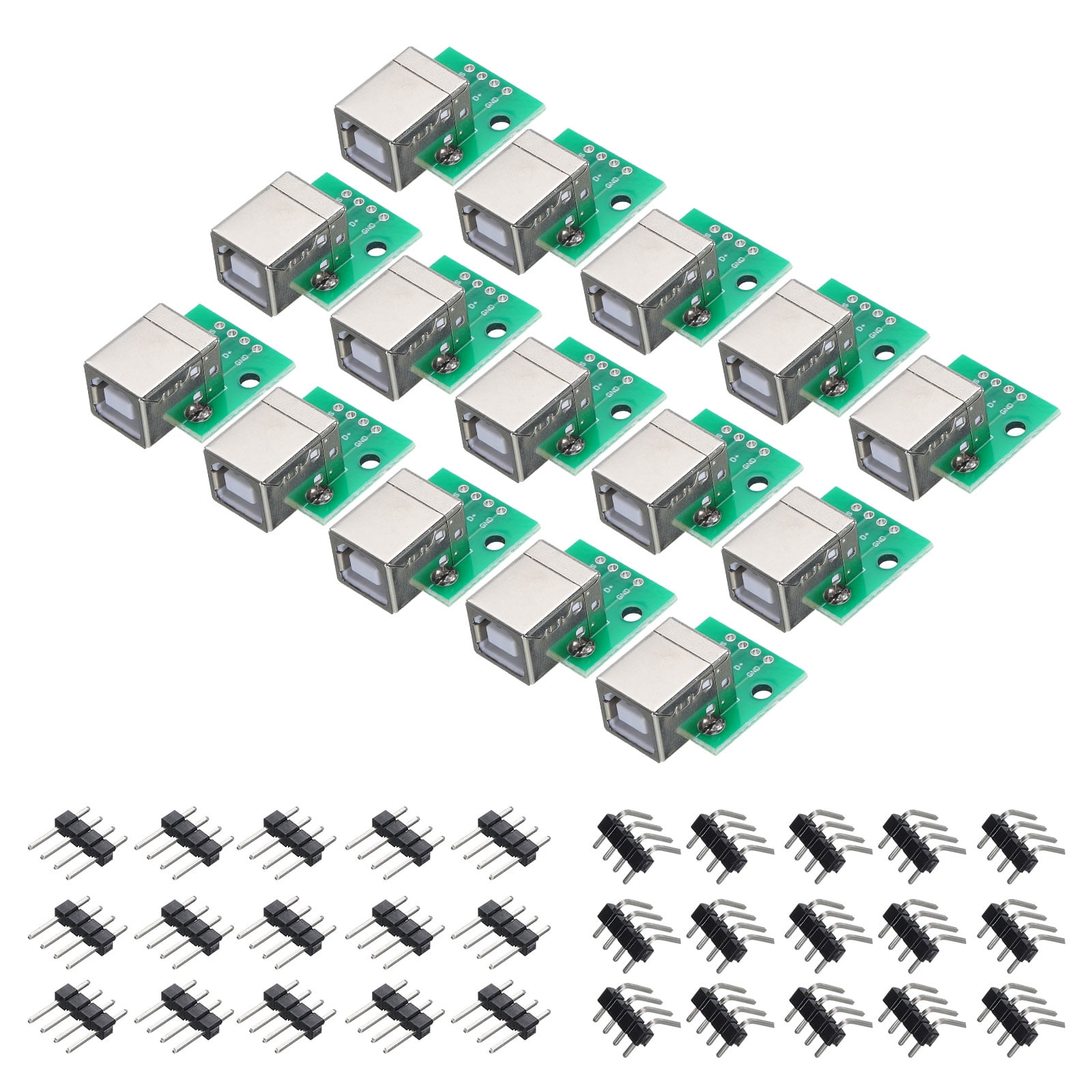 Uxcell 15 Pcs USB Type B Female Connector to DIP Adapter Breakout ...