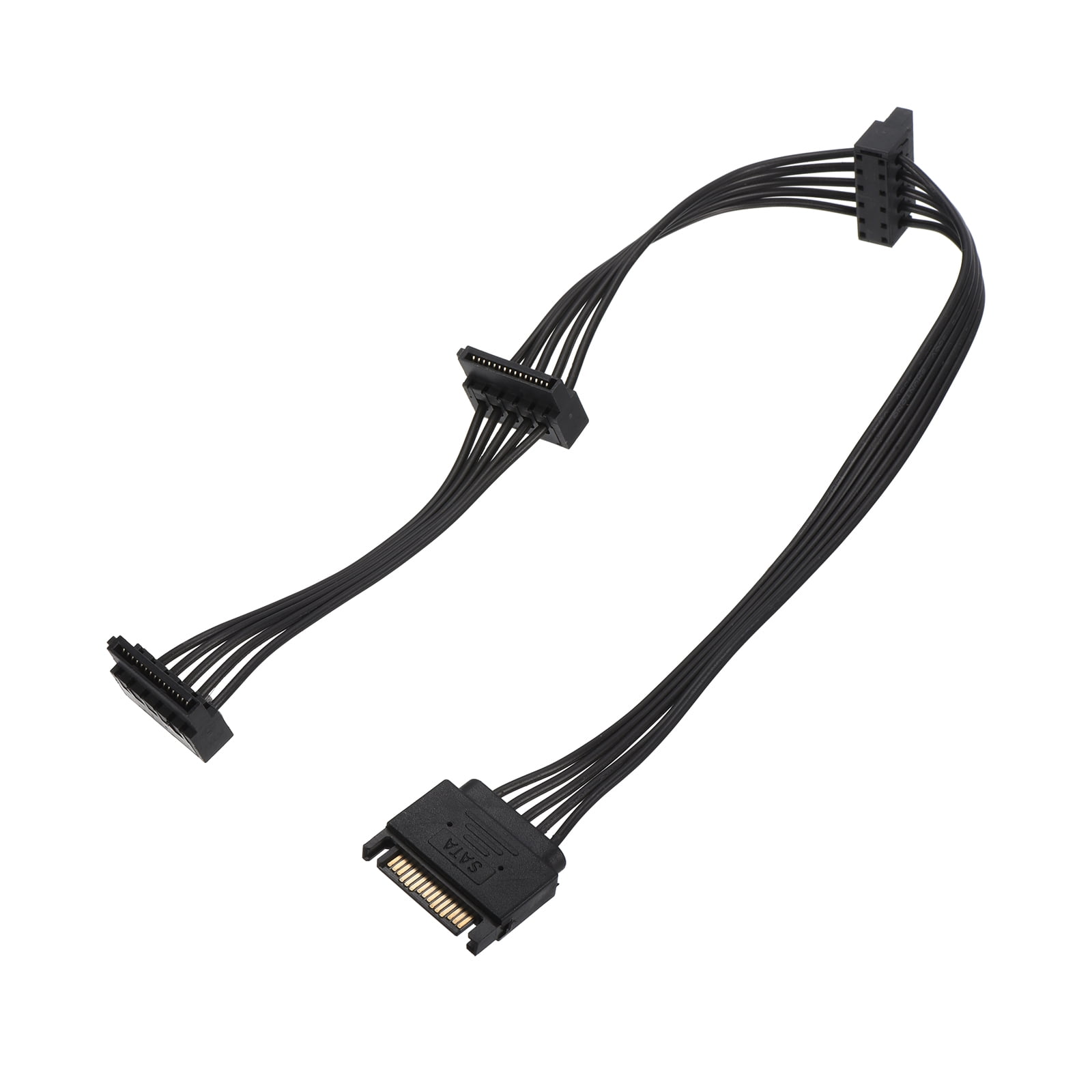 Uxcell 15 Pin Serial ATA Power Cable 1 to 3 Serial Interface Extension ...
