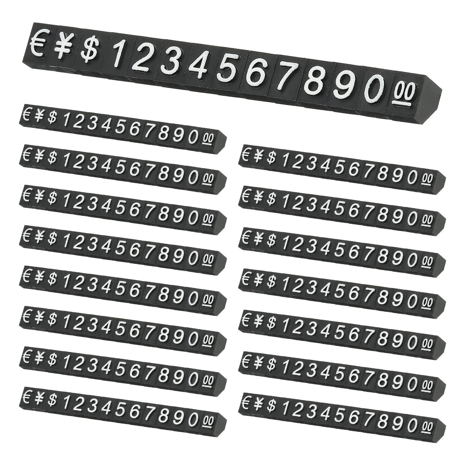 Uxcell 15 Set Price Display Cube, Adjustable Price Tag Stand Removable ...