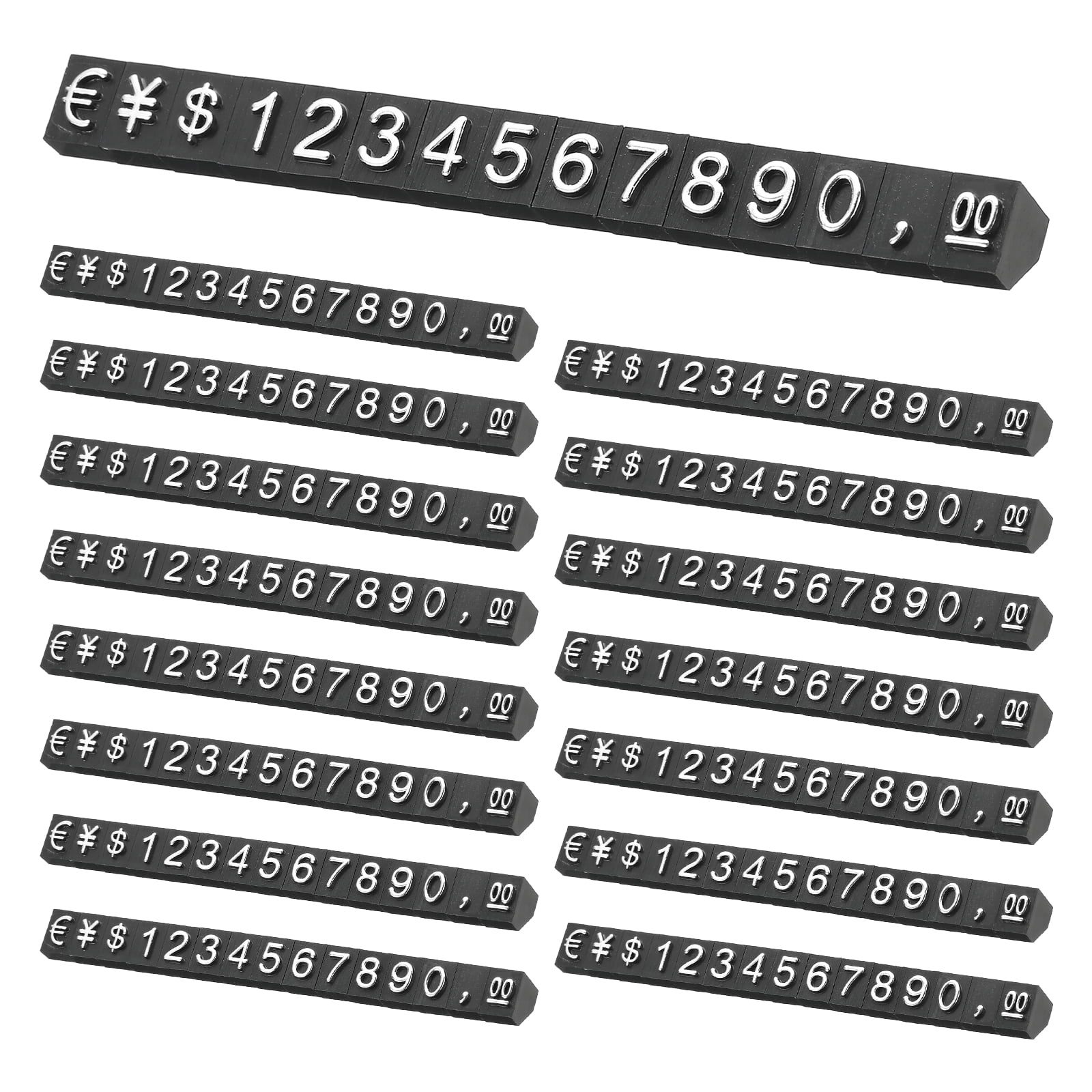 Uxcell 15 Set Price Display Cube, Adjustable Price Tag Stand Removable ...