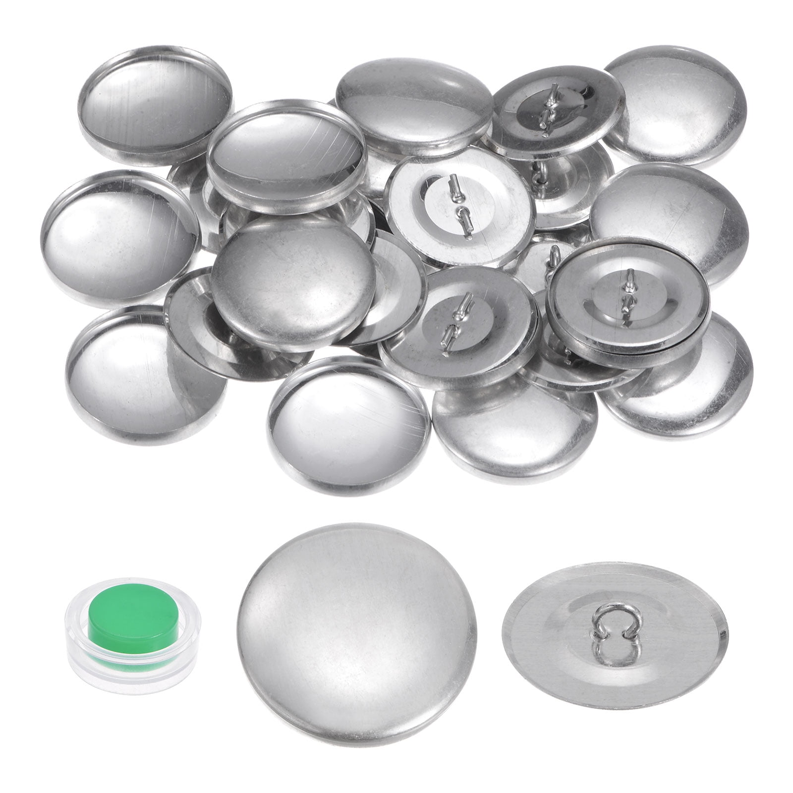 Uxcell 15 Sets Self Cover Button Kit 27mm Aluminum Button with Tools ...