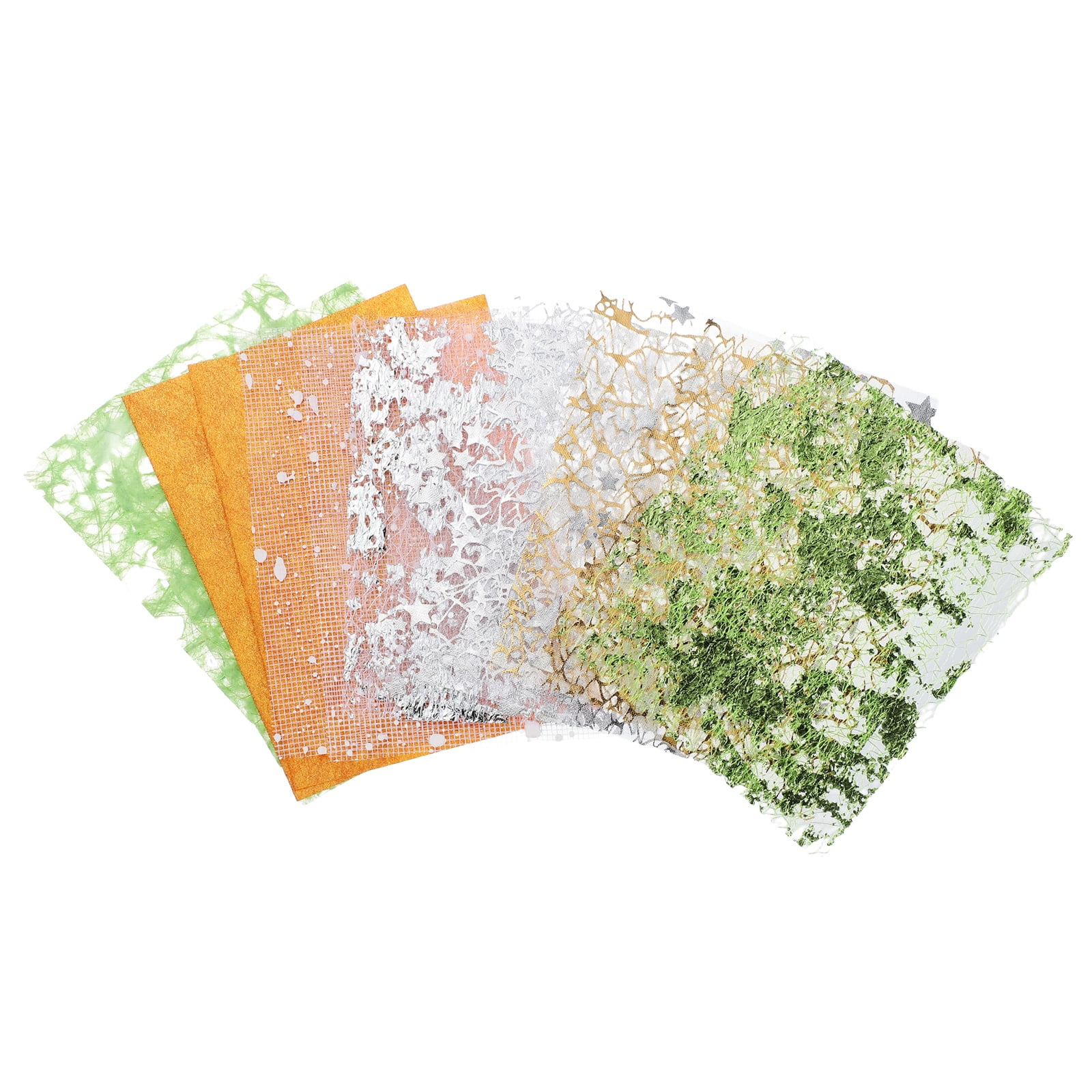 Uxcell 15 Sheets Scrapbook Textured Paper, Green Scrapbooking Paper ...