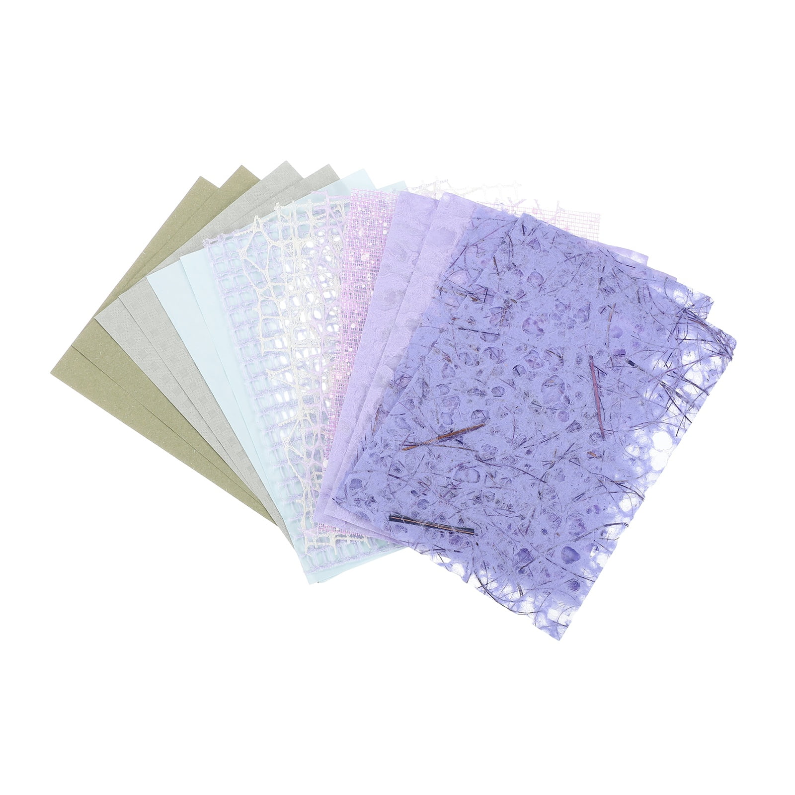 Uxcell 15 Sheets Scrapbook Textured Paper, Light Purple Handmade Craft ...
