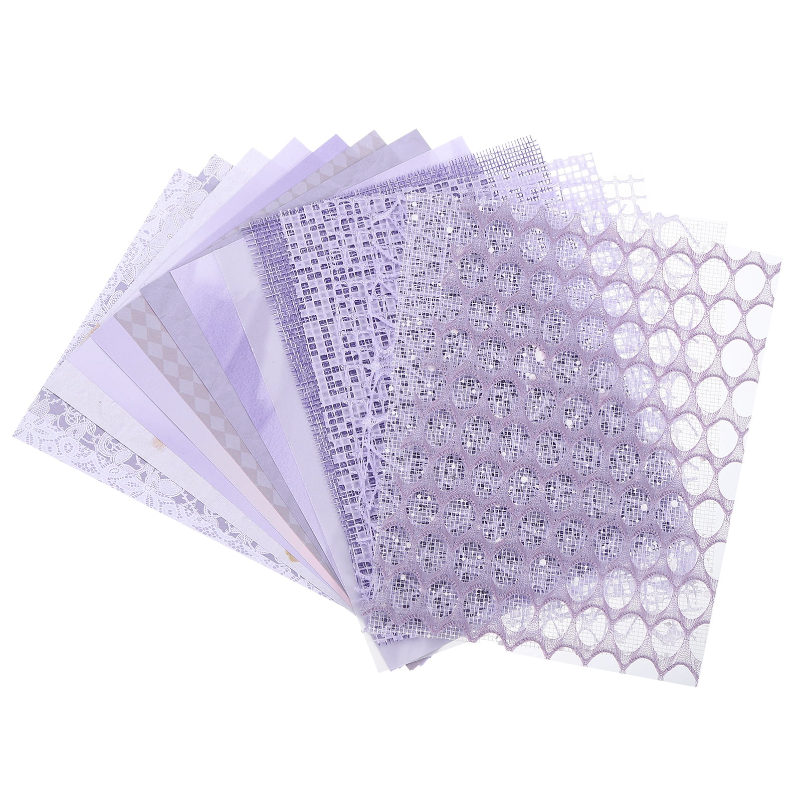 Uxcell 15 Sheets Scrapbook Textured Paper, Purple Handmade Craft Paper ...