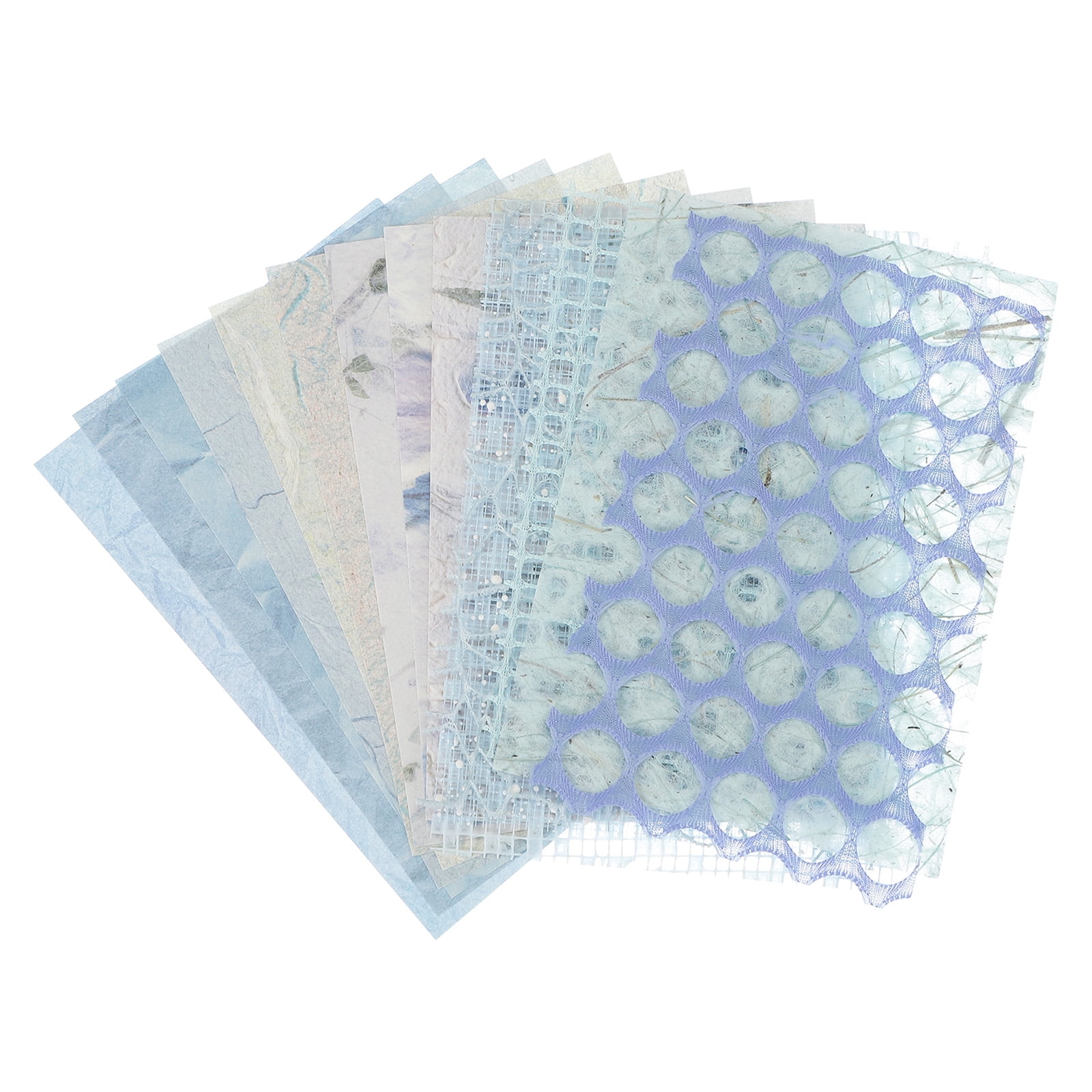 Uxcell 15 Sheets Textured Scrapbook Paper, Mixed Special Paper Mesh ...