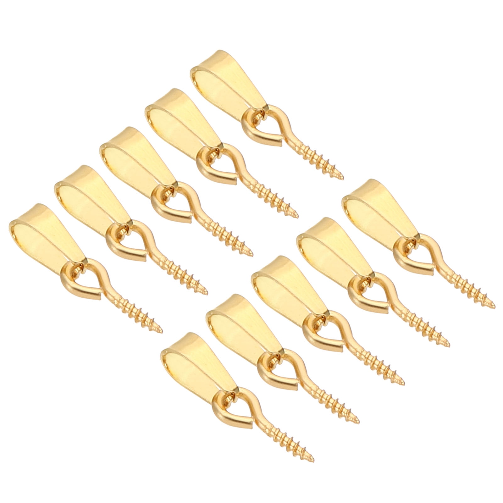 Uxcell 15 x 4 mm Screw Eye Pins Peg Bail, 10Pcs Stainless Steel Cup ...