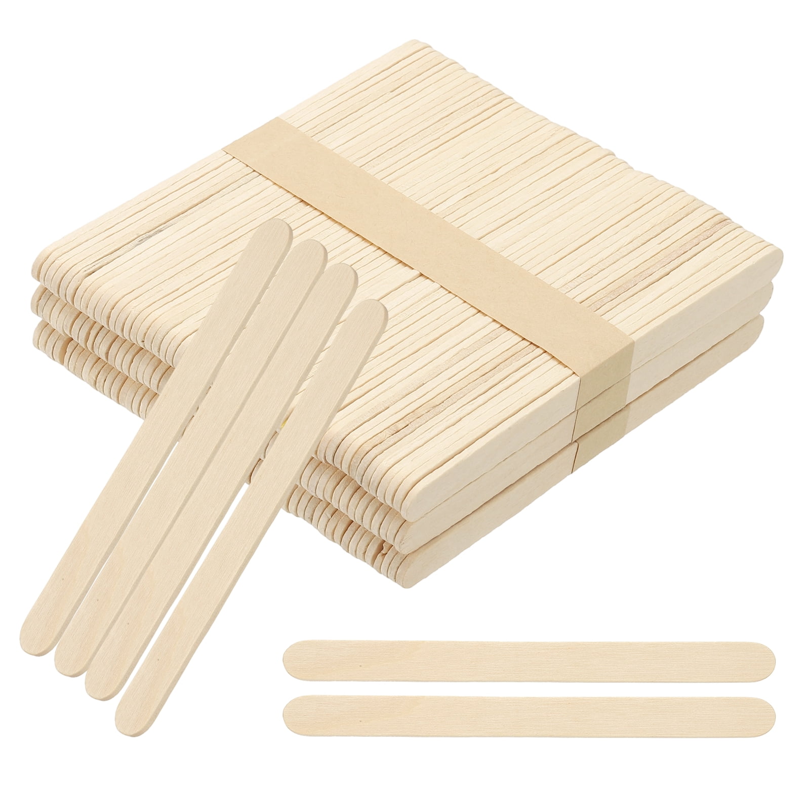 Uxcell 150 Pack Craft Sticks, 4.9 Inch Wood Sticks for Crafts Ice Cream ...