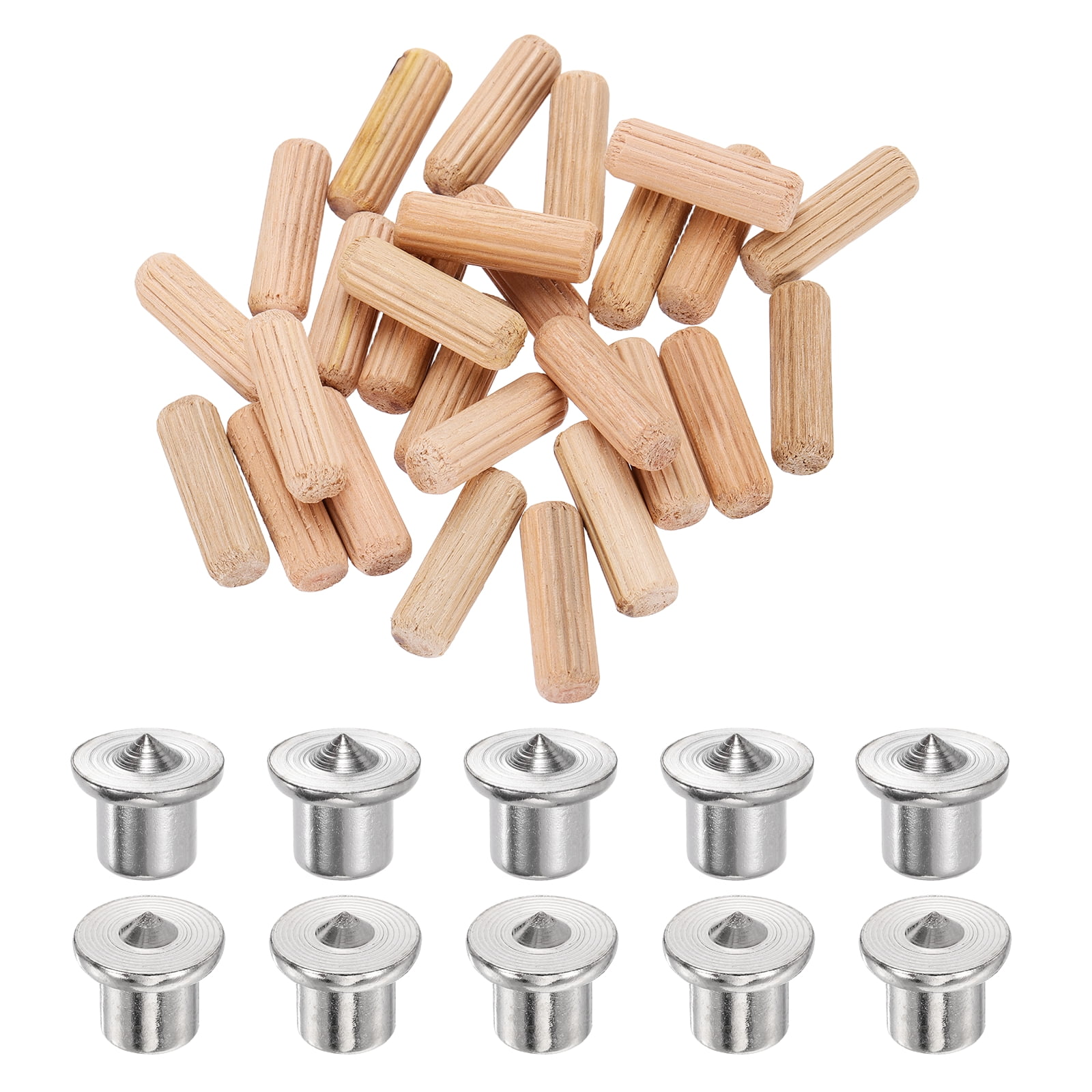 Uxcell 150 Pack Wood Dowel Pins, 5/16" x 31/32" Wooden Dowel Rods ...