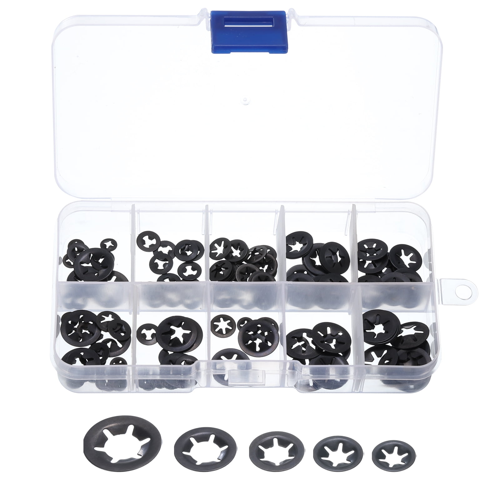 Uxcell 150 Pcs Internal Tooth Washers Set, 5 Sizes M2/M2.5/M3/M4/M5 ...