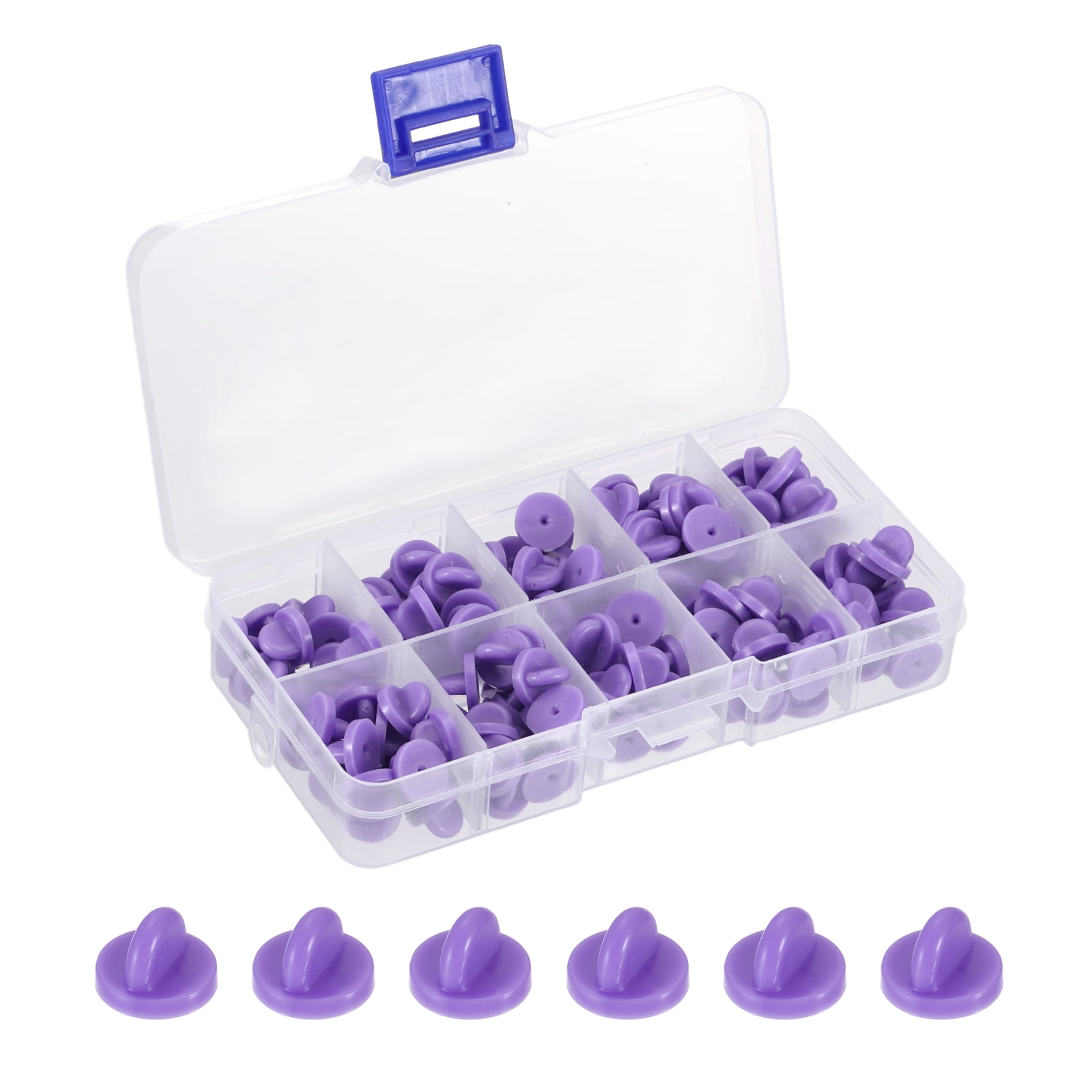 Uxcell 150 Pcs Rubber Pin Backs Locking, Locking Pin Backs Replacement ...
