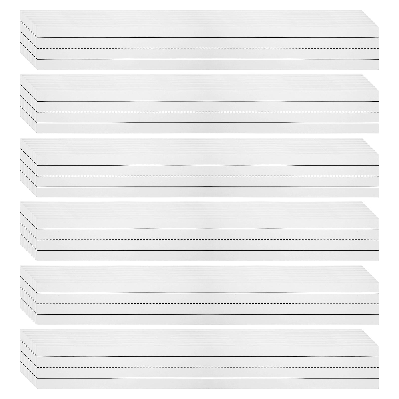 Uxcell 150 Sheets Ruled Sentence Strips, 3" x 24" Cardstock 250GSM ...